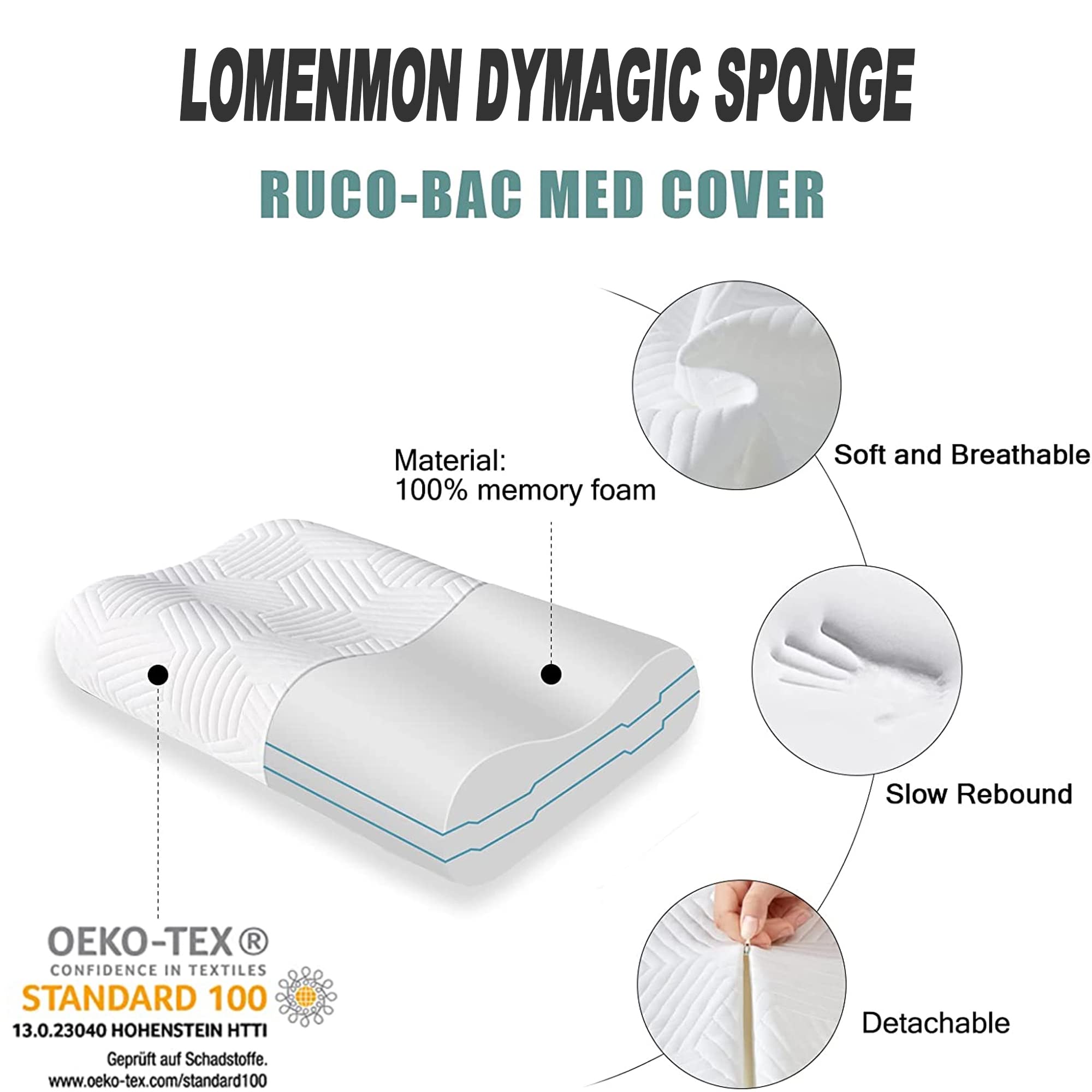 Snapklik.com : Lomenmon Side Sleeper Pillow Orthopedic Cervical Support ...