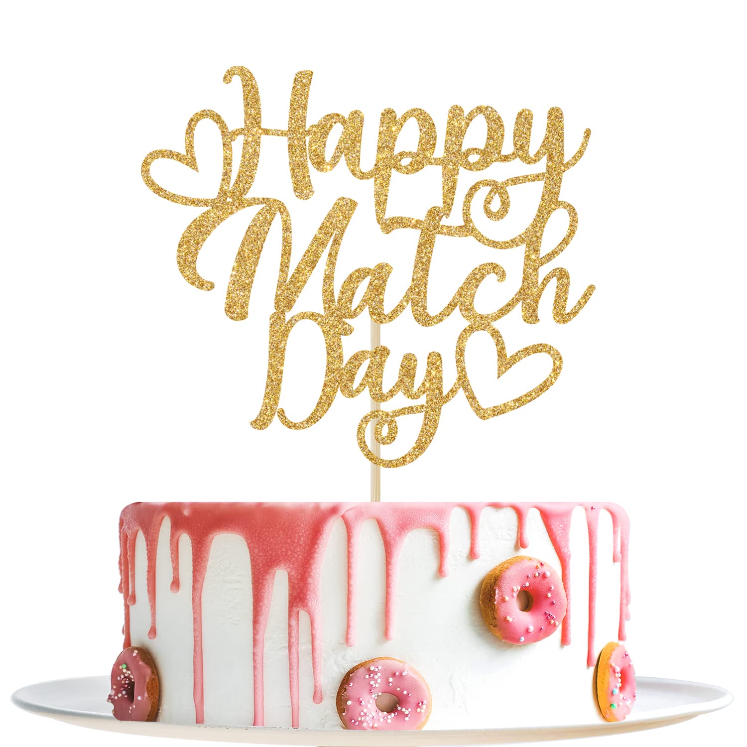 Gold Glitter Happy Match Day Cake Topper Match Day Decorations ...