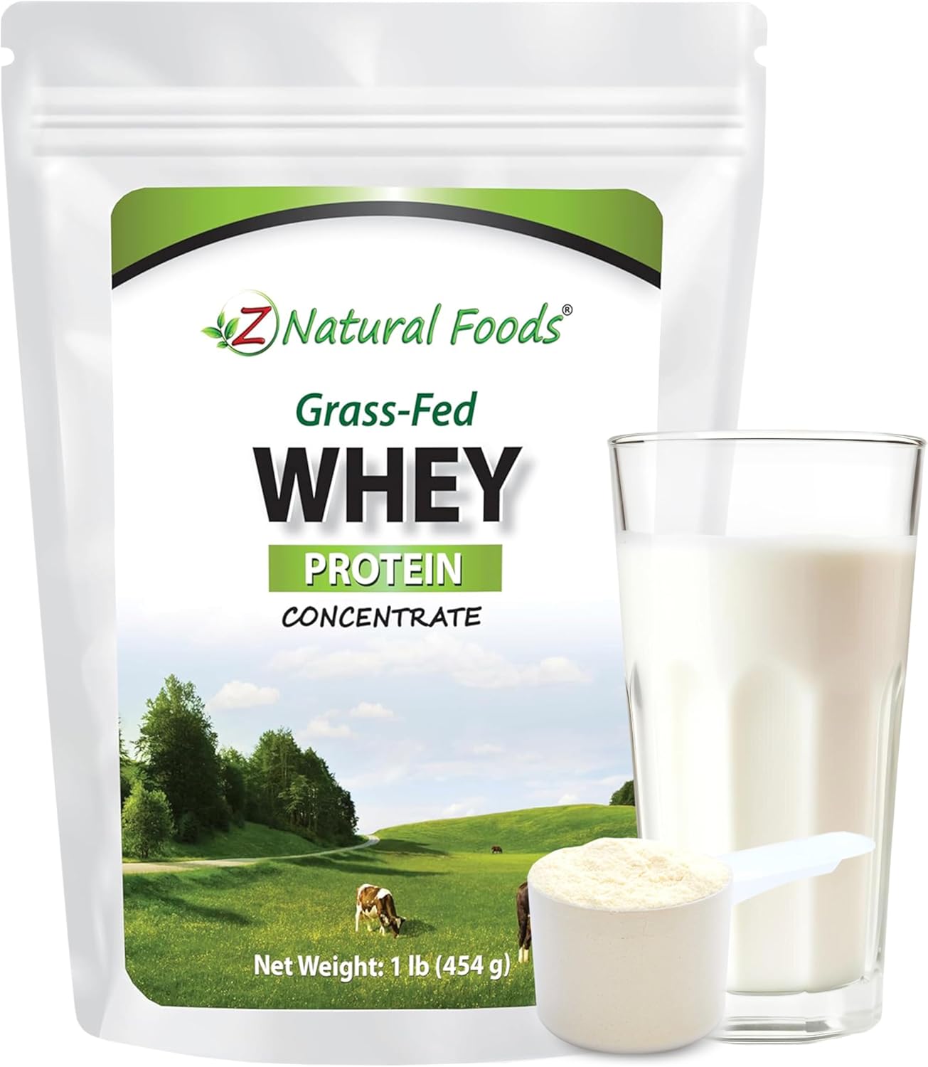 Amazon.com: Z Natural Foods Grass-Fed Whey Protein Concentrate - Clean ...