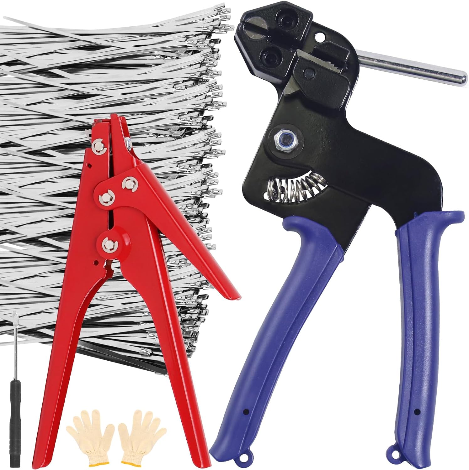 Amazon.com: Stainless Steel Cable Tie Gun Set with 100pcs Stainless ...