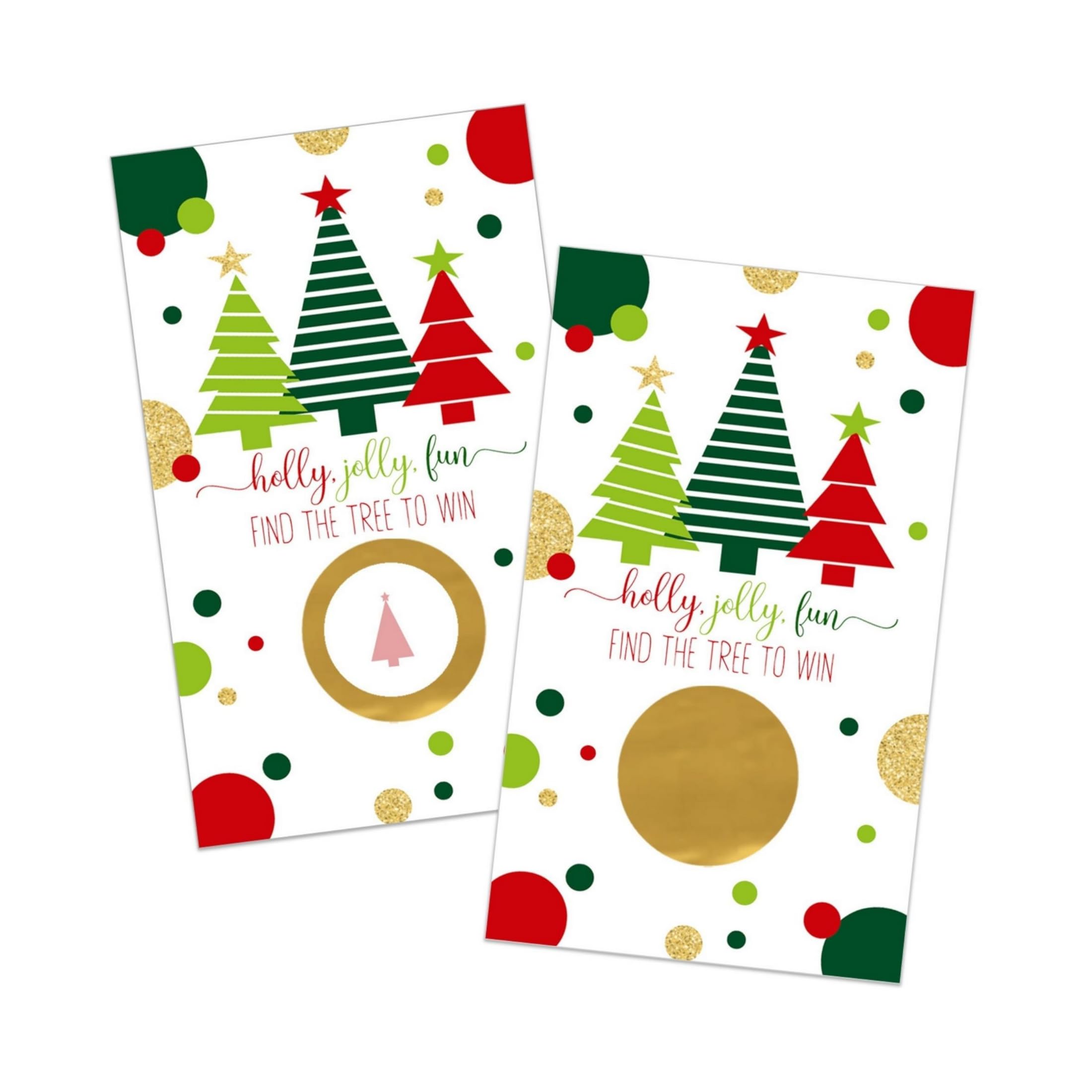 Amazon.com: Jolly Trees Scratch Off Cards, Christmas Party Games Groups ...