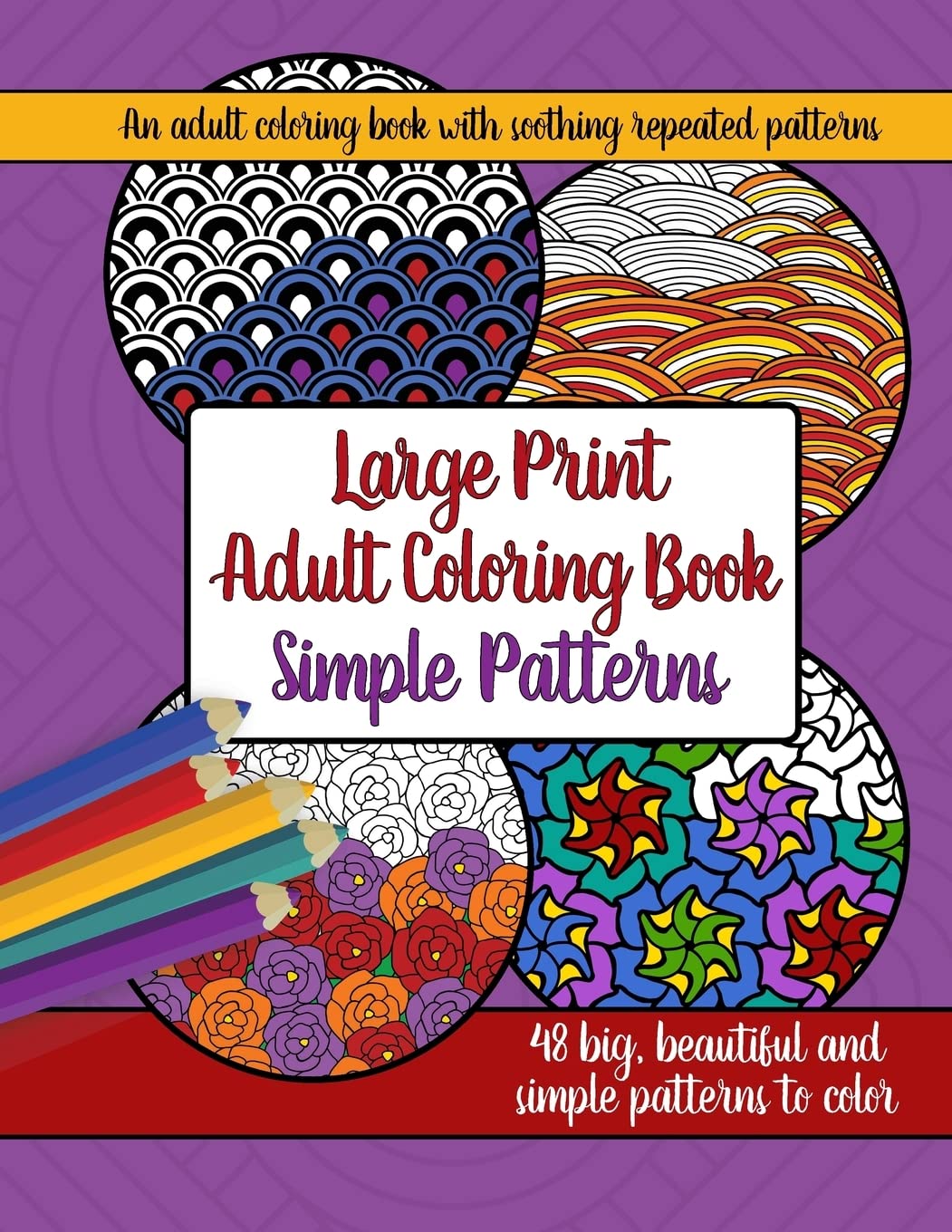 Amazon.com: Large Print Adult Coloring Book: Big, Beautiful & Simple ...