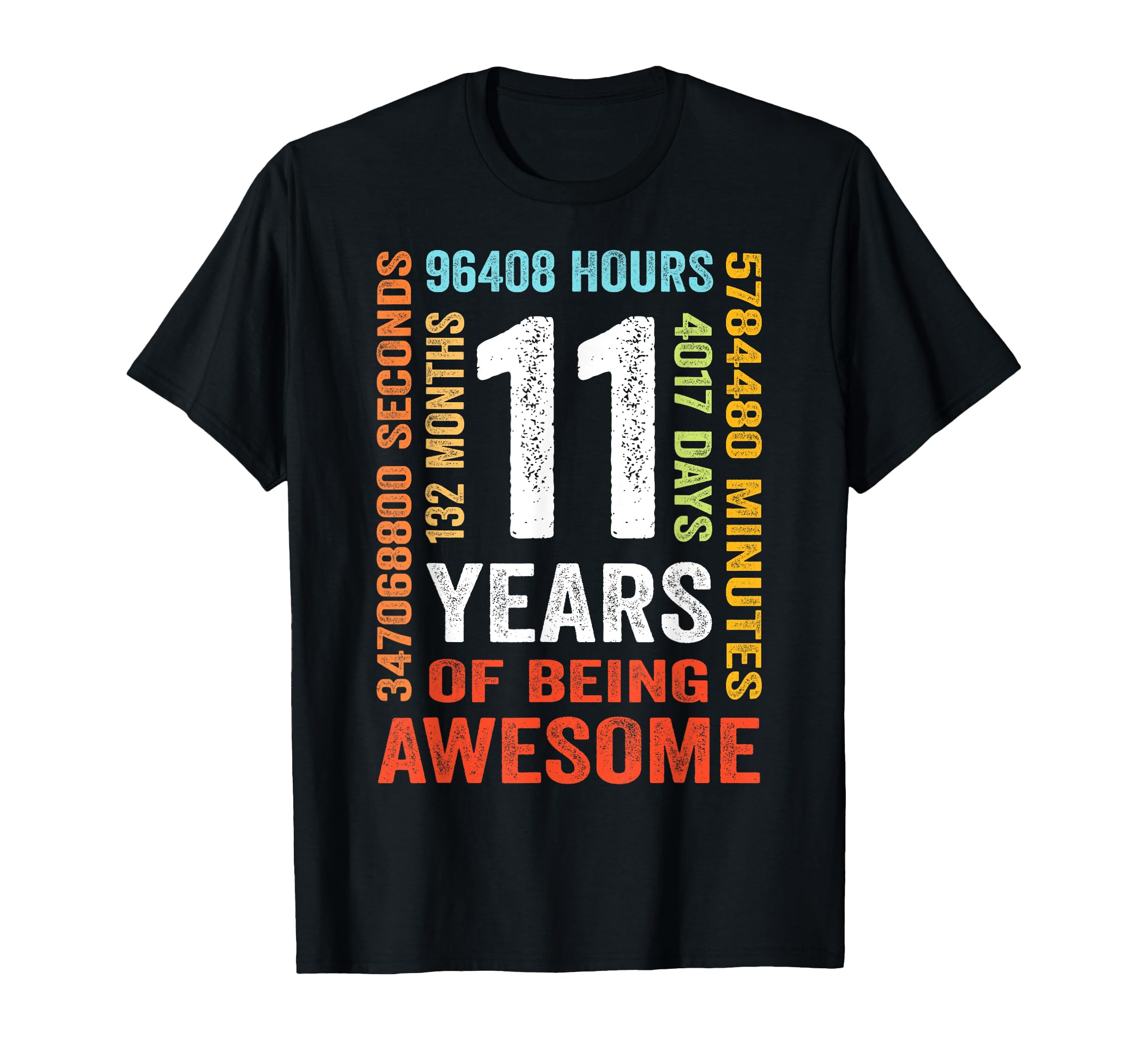 Amazon.com: 11 Years 132 Months Of Being Awesome 11th Birthday Gift T ...