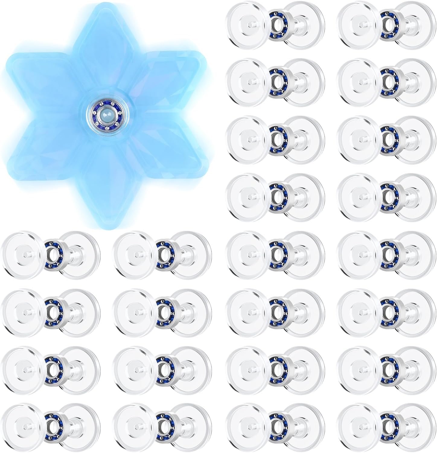 Amazon.com: NiArt Fidget Spinner Toy DIY Cap Bearings Set 24-Pack ...