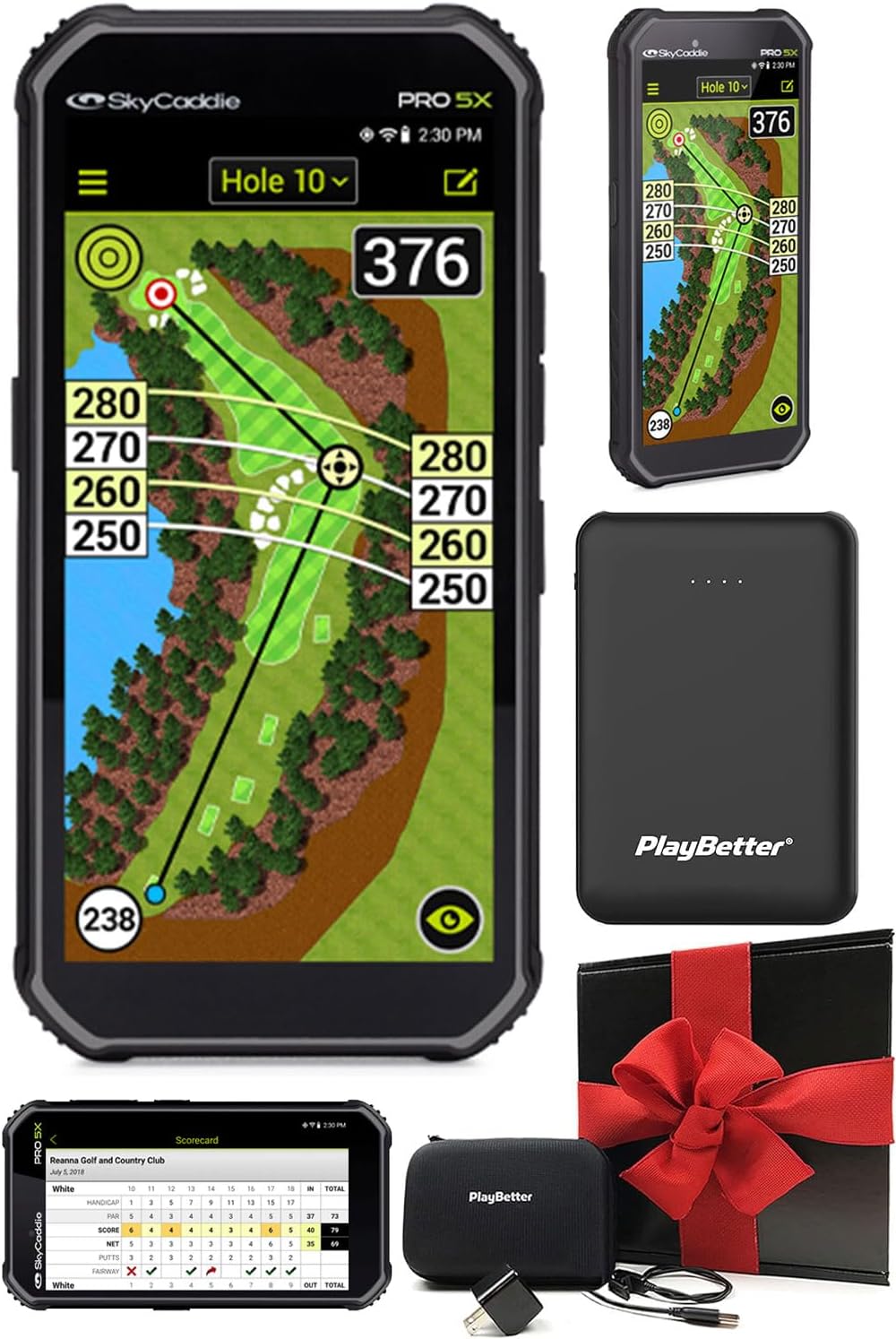 Amazon.com: SkyCaddie PRO 5X Handheld Golf GPS Gift Box Bundle ...