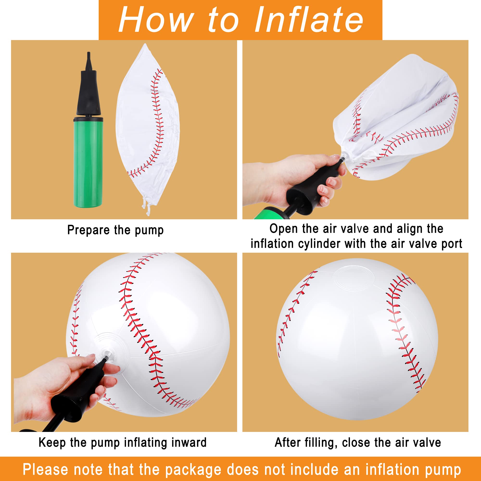 Snapklik.com : Durony 6 Pack Inflatable Baseball Beach Ball 11 Inch ...