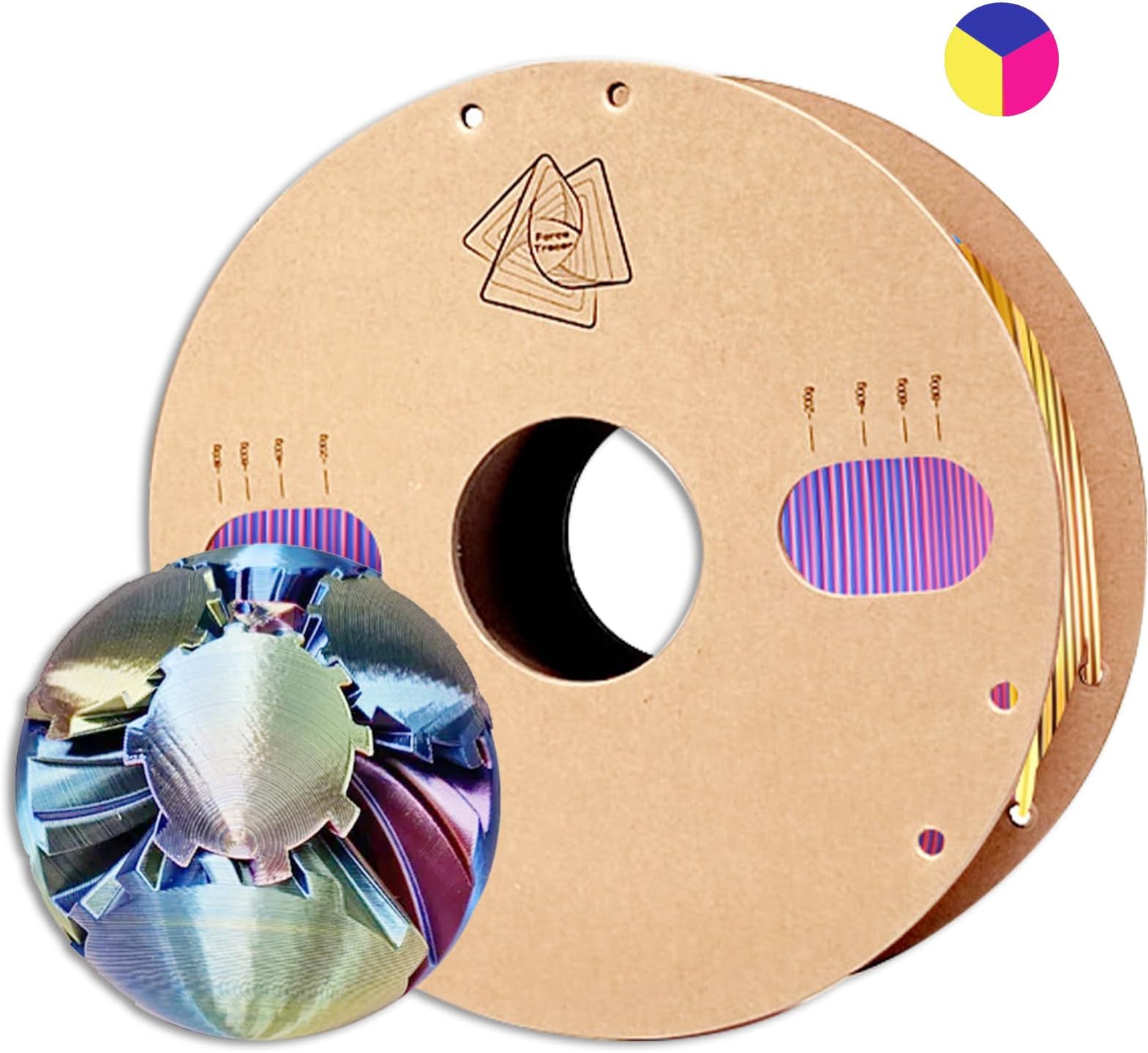 Amazon.com: Tri-Colors PLA 3D Printer Filament 1.75mm, Rainbow Filament ...