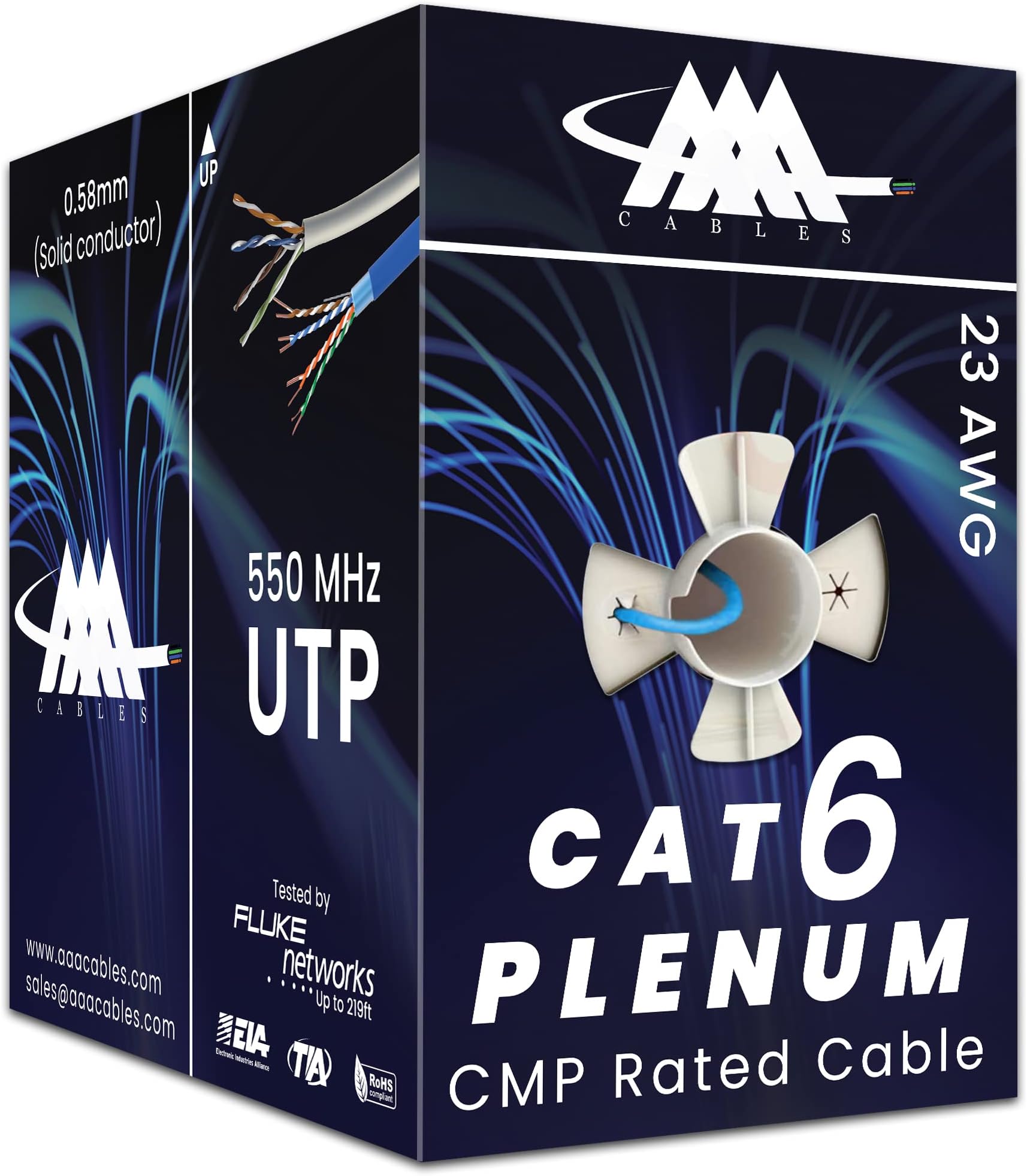 Amazon.com: fast Cat. Cat6 Ethernet Cable 1000ft - 23 AWG, CMR ...