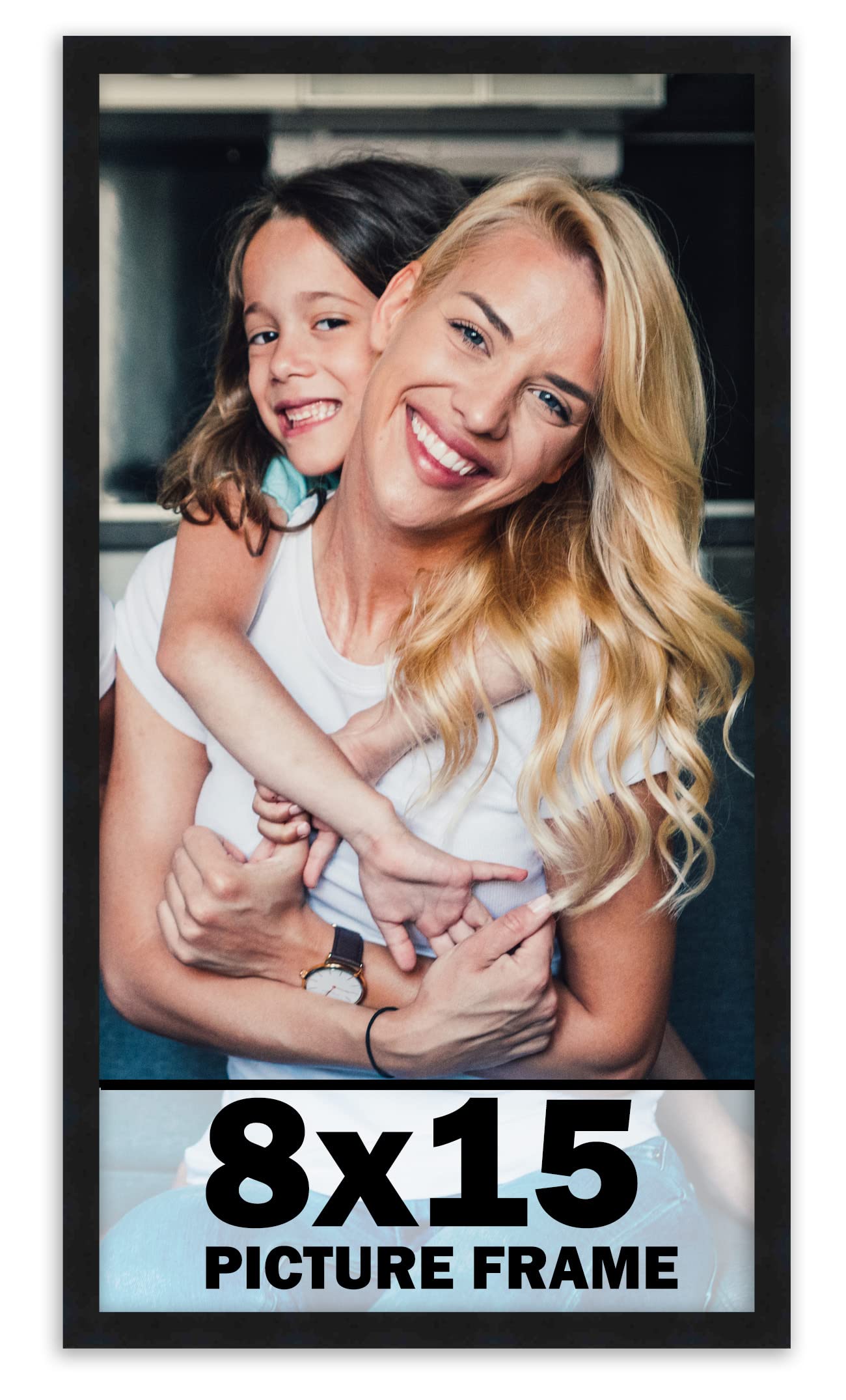 Amazon.com - 8x15 Frame Black Picture Frame - Complete Modern Photo ...