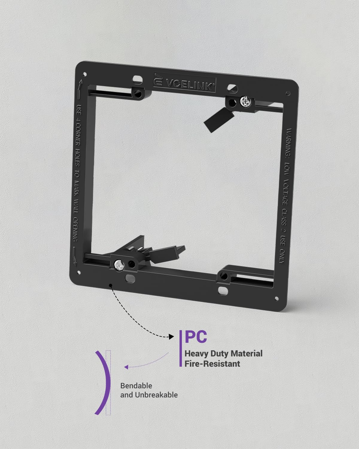 Snapklik.com : 2 Gang Low Voltage Mounting Bracket, Flush Low Voltage ...