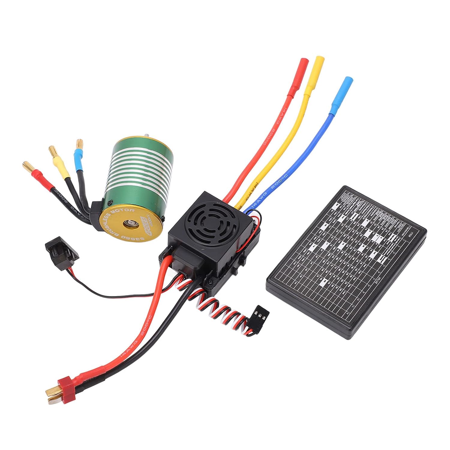 RC Brushless Motor ESC Kit, RC Speed Controller Combo 3.175mm Shaft ...