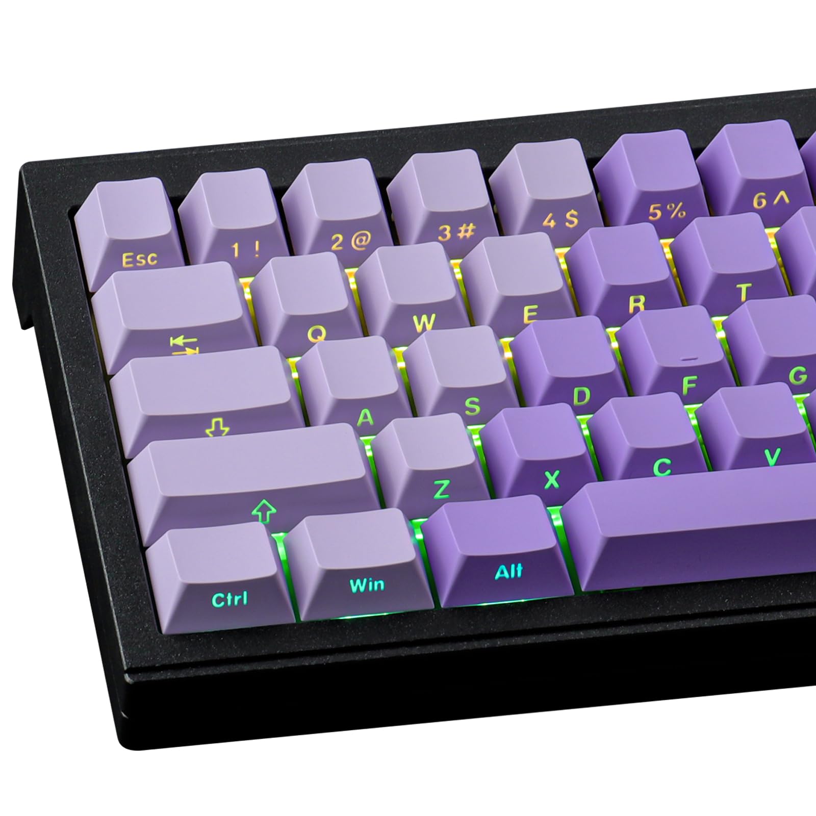 Buy PBT Keycaps 121 Keys Custom Gradient Purple Keycaps Letter Side ...