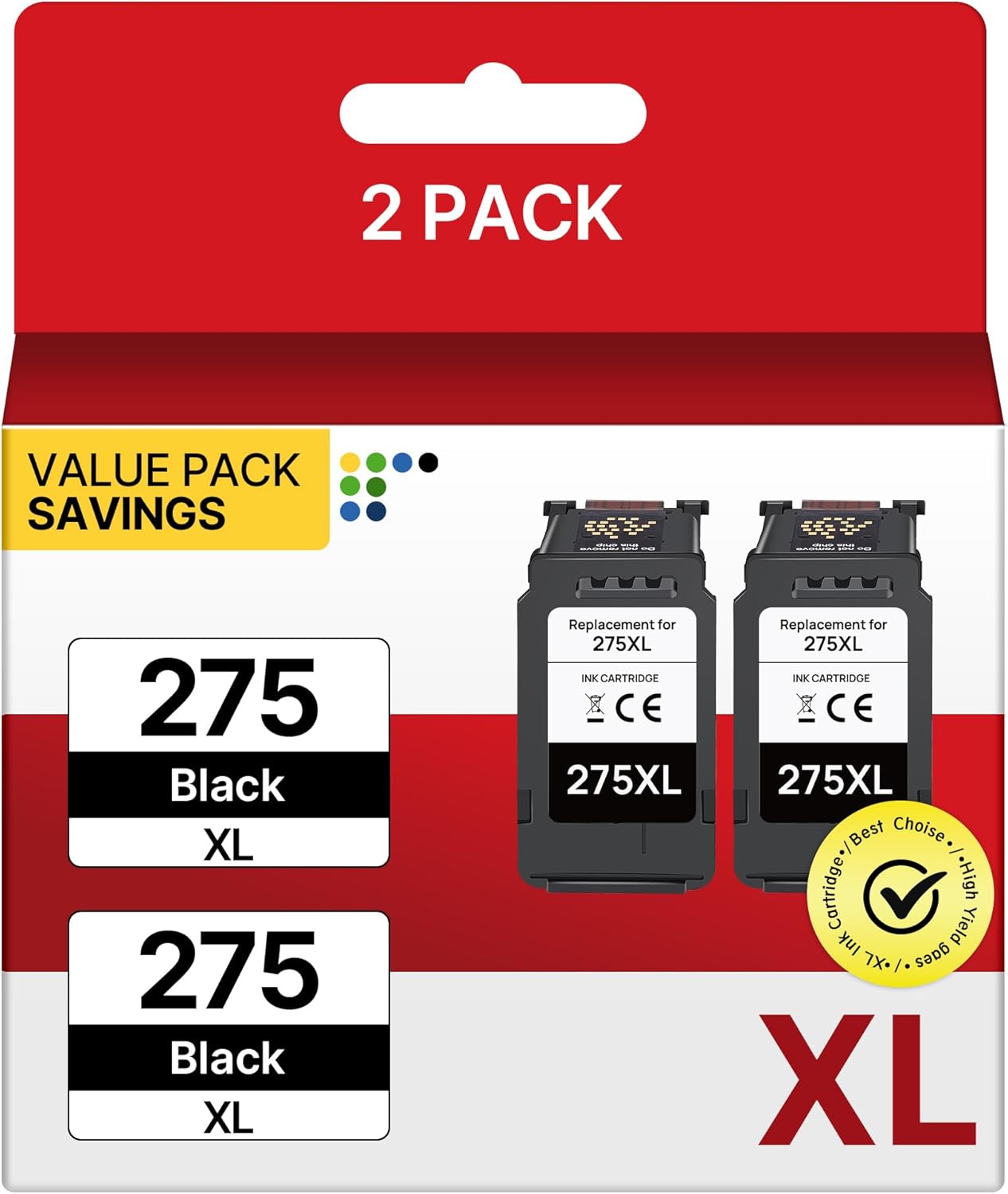 275XL Black Ink Cartridges Compatible for Canon PG-275 Ink Black for ...