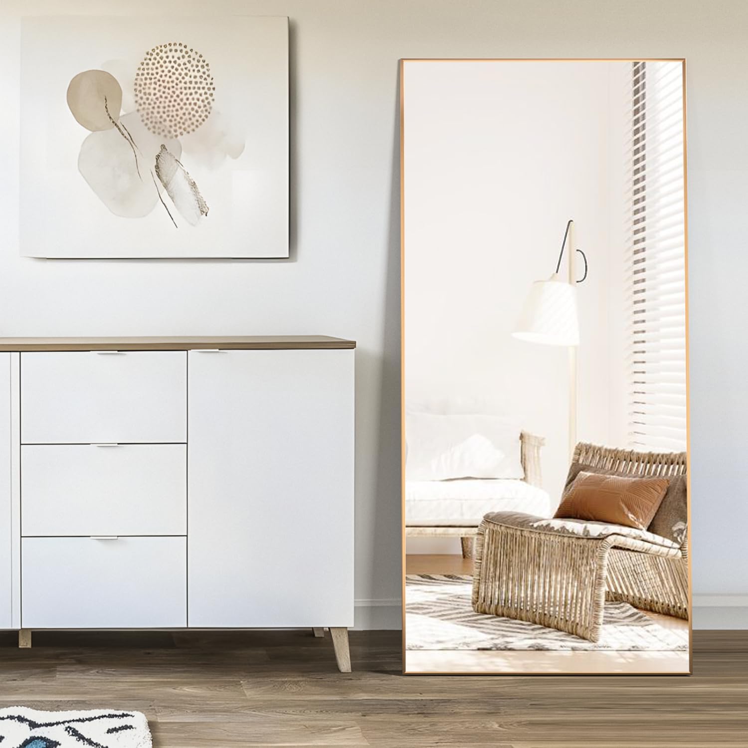 Amazon.com - Elemango Full Length Mirror 65"x24", Black Floor Mirror ...