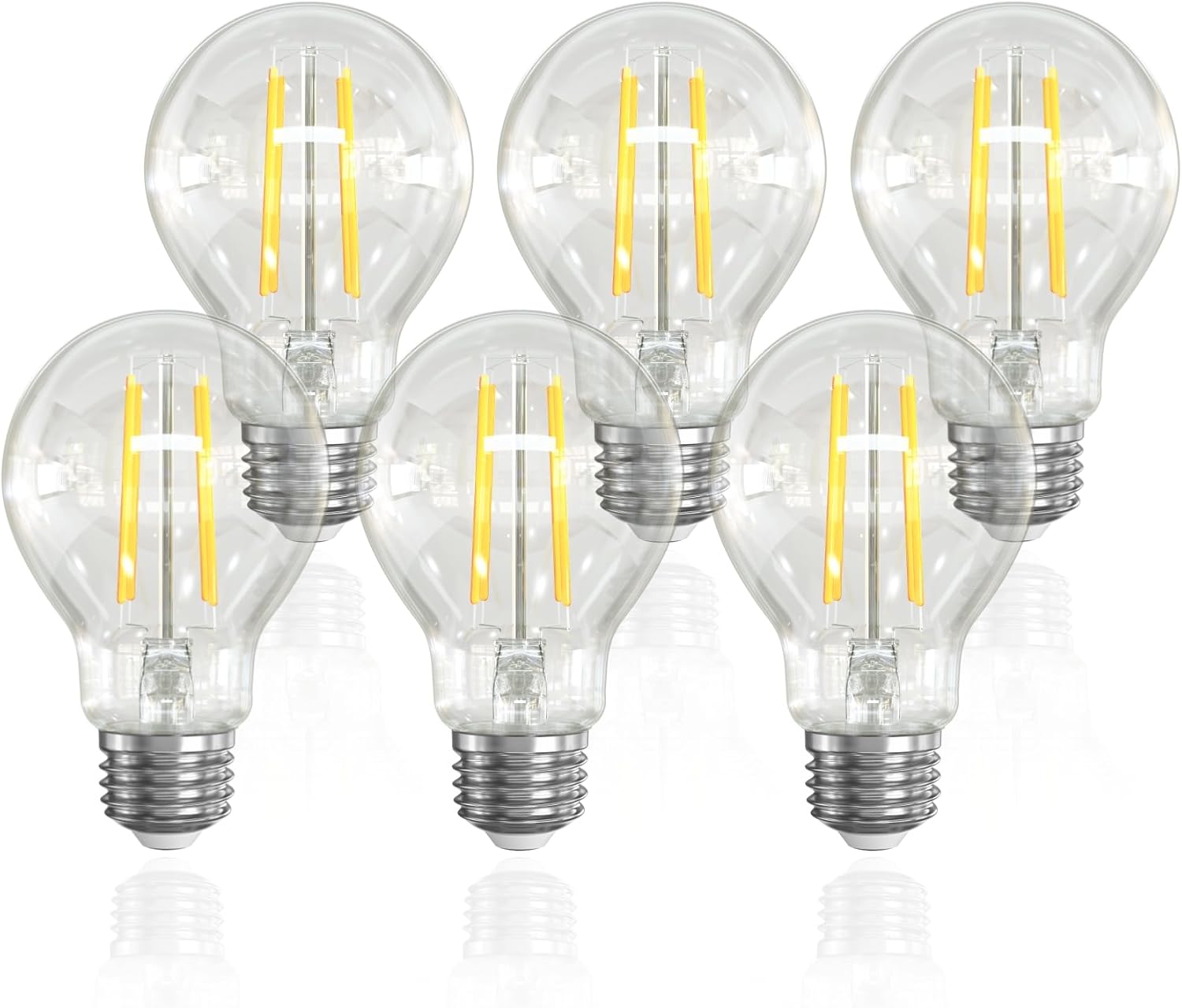 ORALUCE LED Edison Light Bulb 60 Watt Equivalent E26, Vintage Clear ...