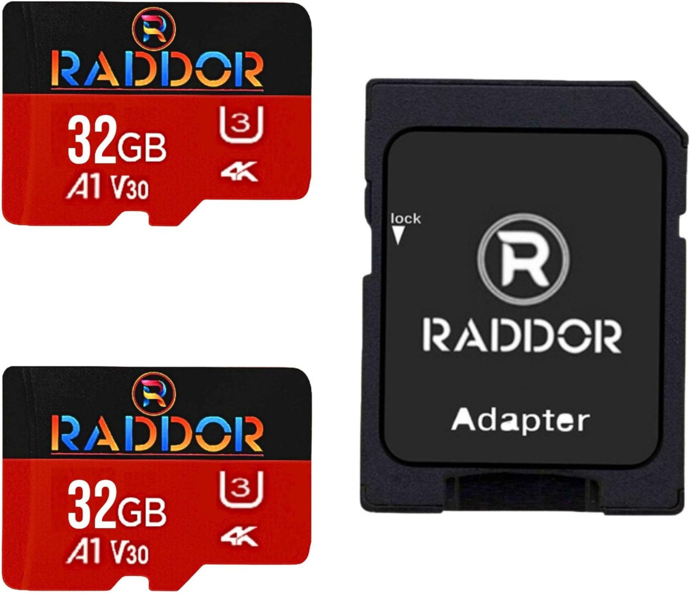 R Raddor Micro SD Card with UHS-I L, U3, V30, Class10, high Speed Upto ...