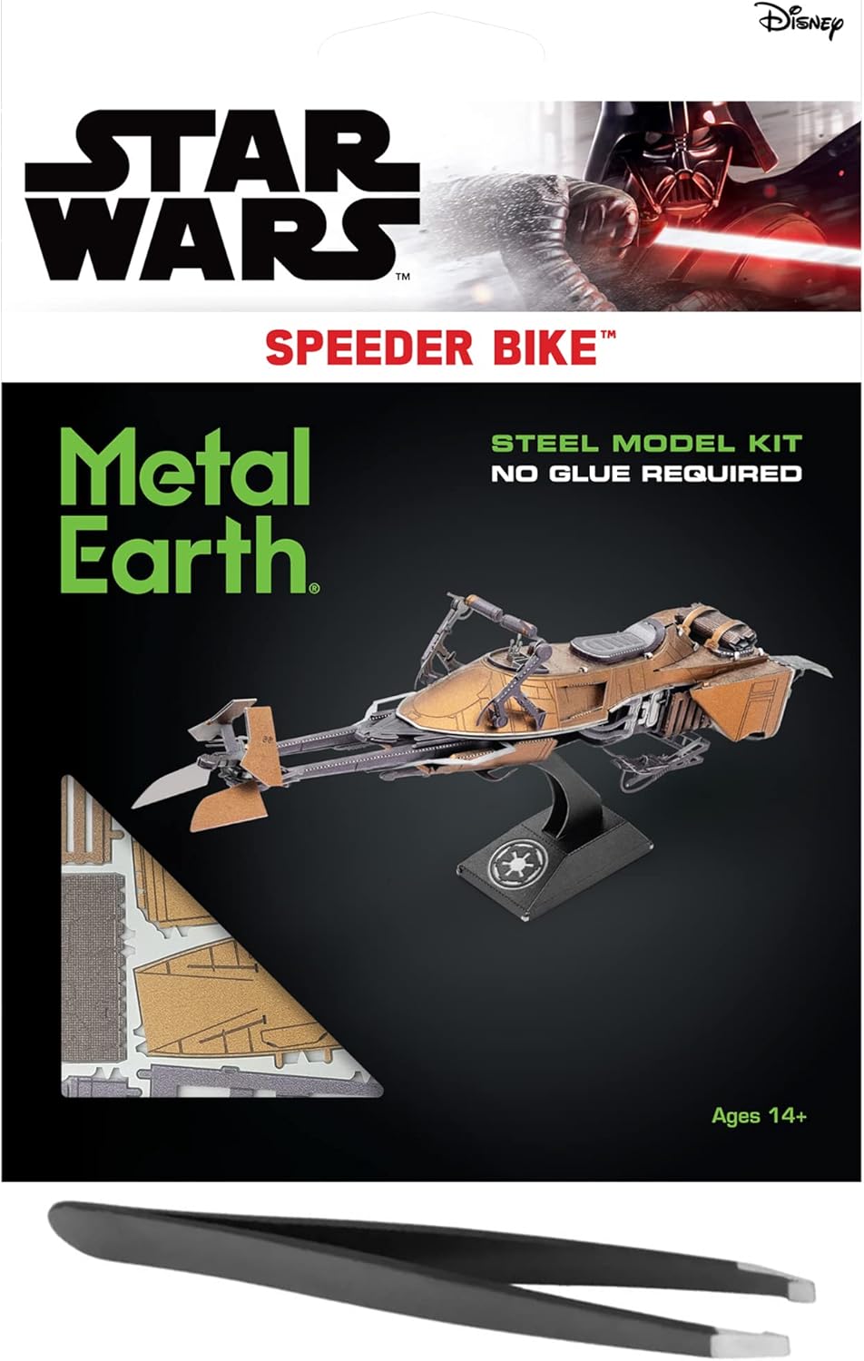 Amazon.com: Metal Earth Fascinations Star Wars Speeder Bike 3D Metal ...