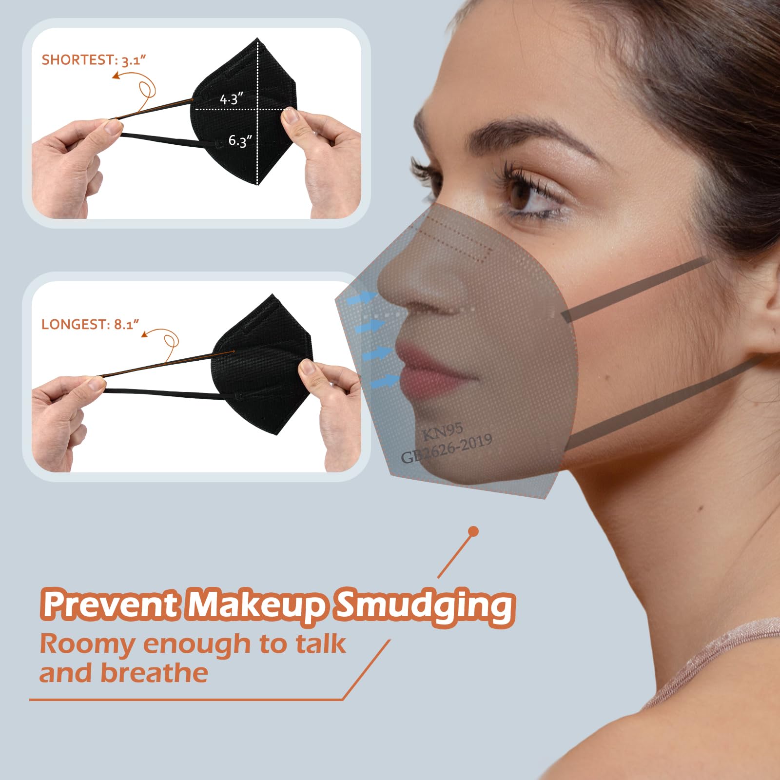 Snapklik.com : KN95 Face Masks For Adults 100 Pcs, Individually Wrapped ...
