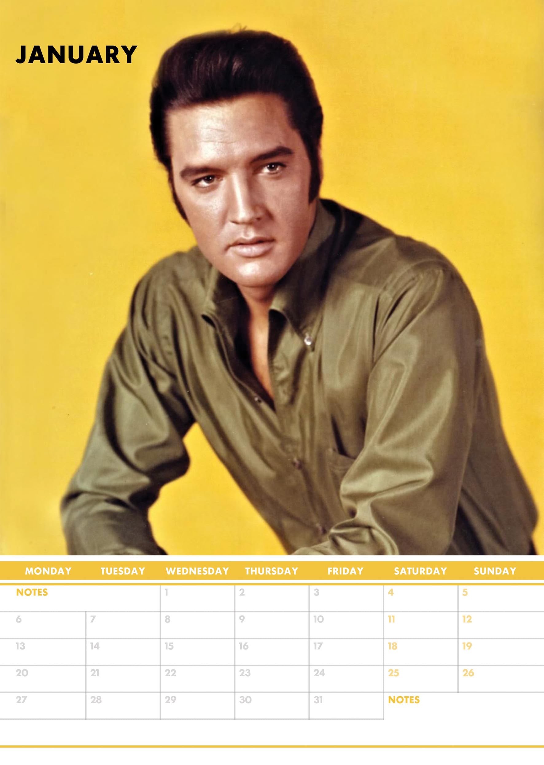 Elvis 2025 – A3 Size Wirobound Calendar – BigaMart