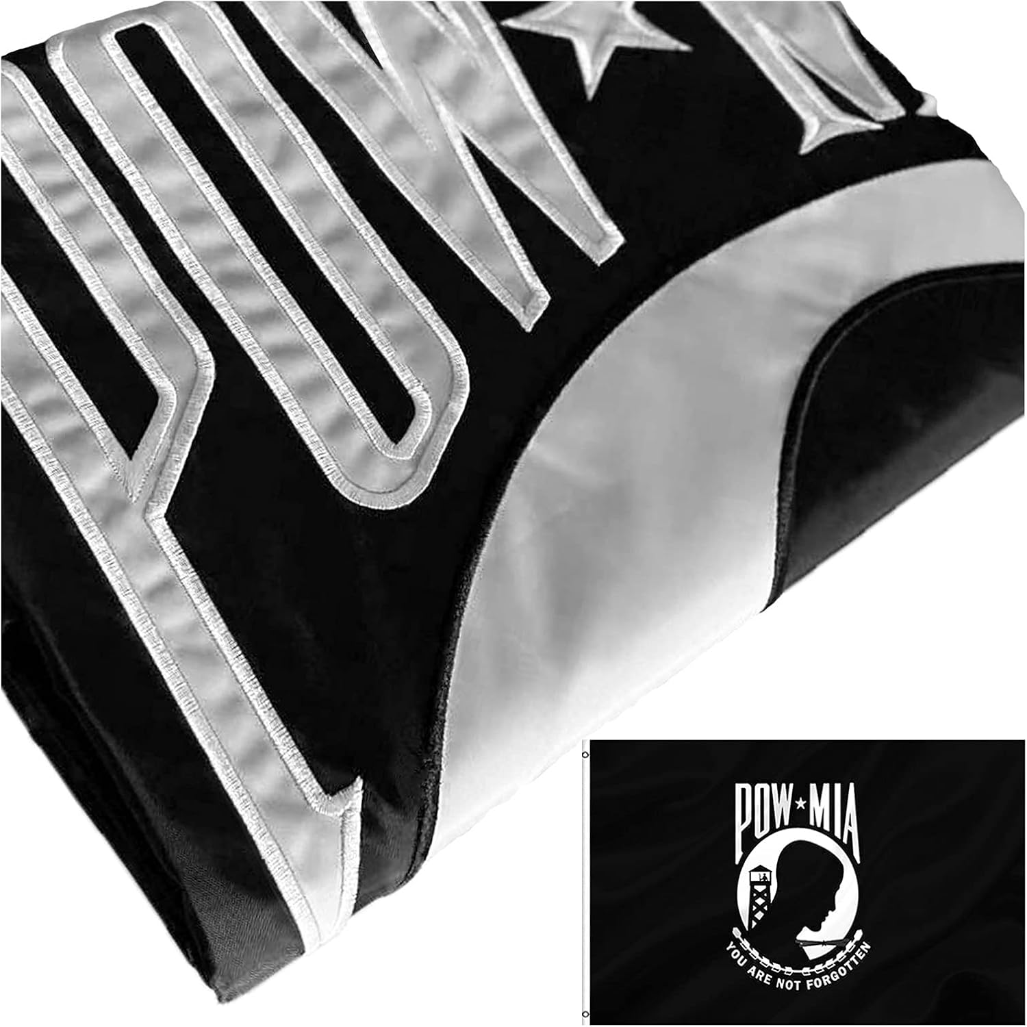Amazon.com : Double Sided Embroidered Pow Flag 3x5 Outdoor- Heavy Duty ...