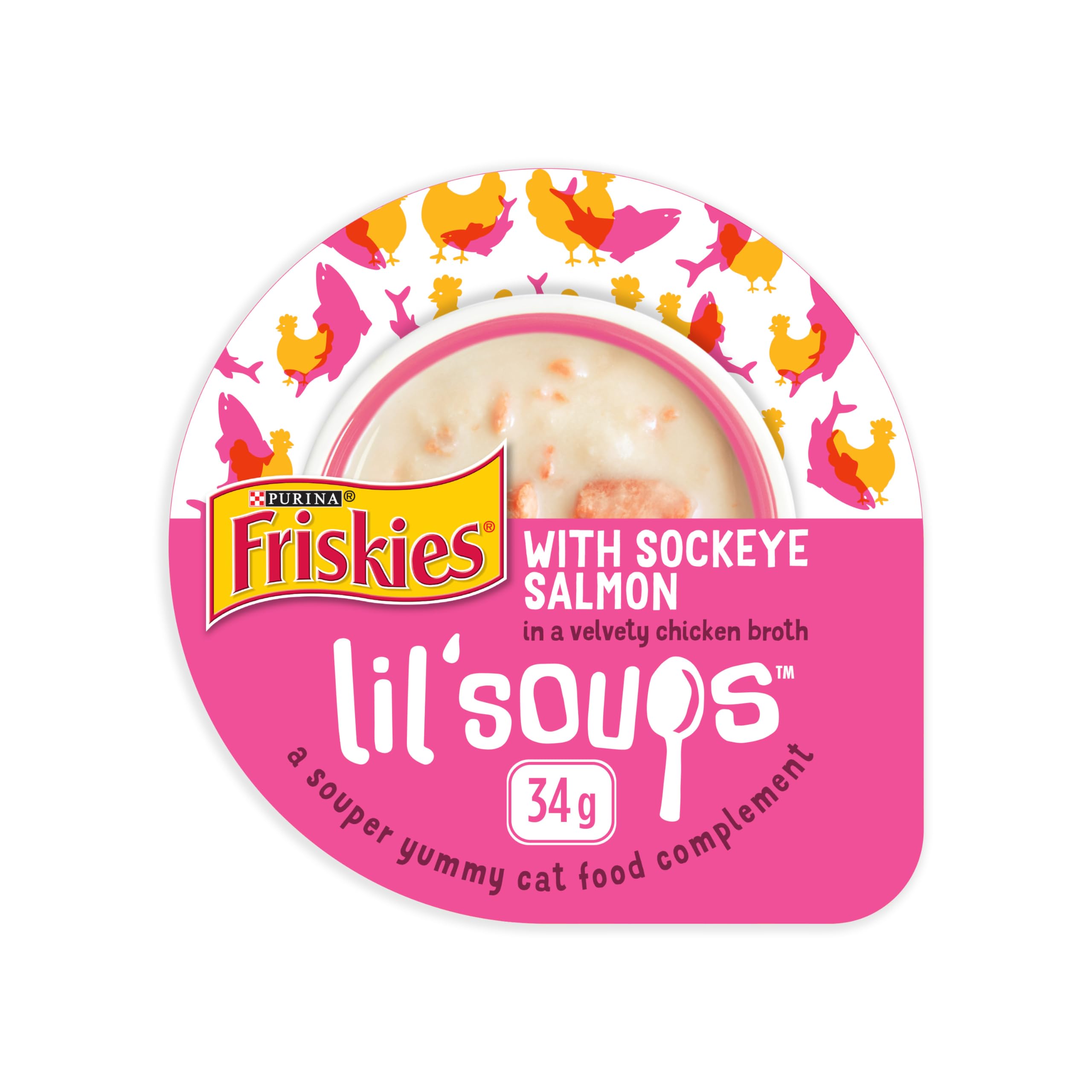 Friskies Lil' Soups Cat Food Complement, Sockeye Salmon in a Velvety ...