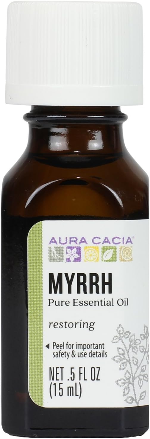 Amazon.com: Aura Cacia 100% Pure Myrrh Essential Oil, 0.5 fl. oz ...