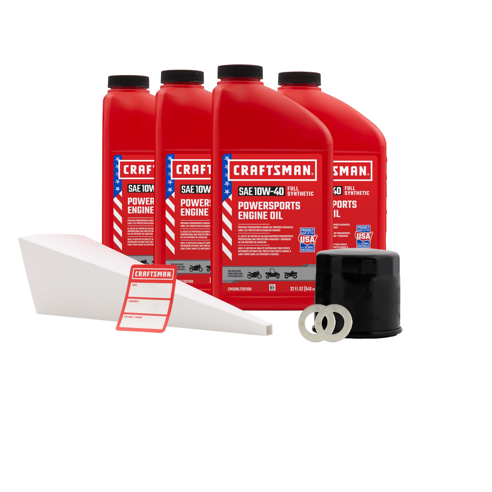 Amazon.com: CRAFTSMAN Oil Change Kit compatible with Suzuki VLR1800 ...