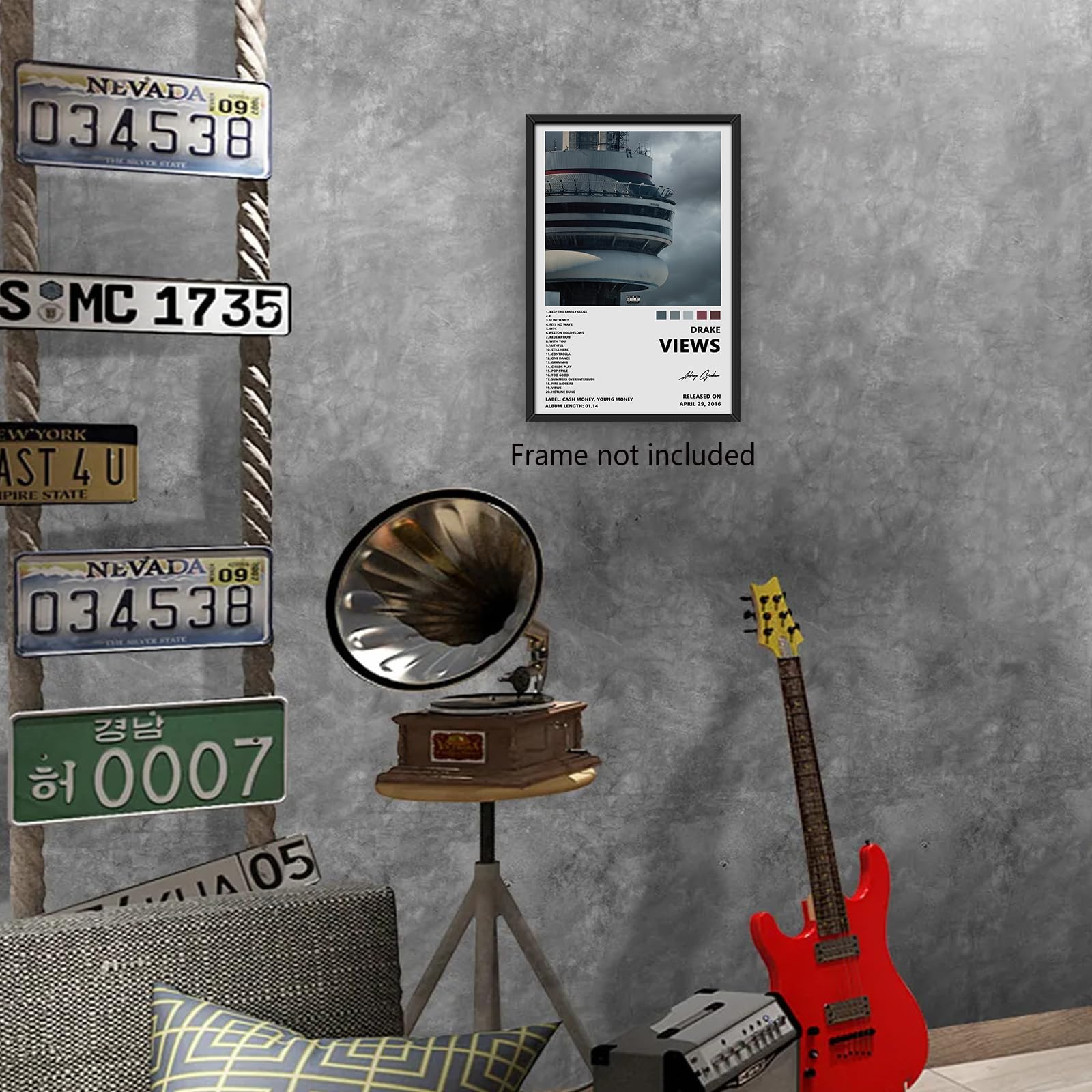 Snapklik.com : FestiKit Drake Poster Views Album Cover Wall Art Rapper ...