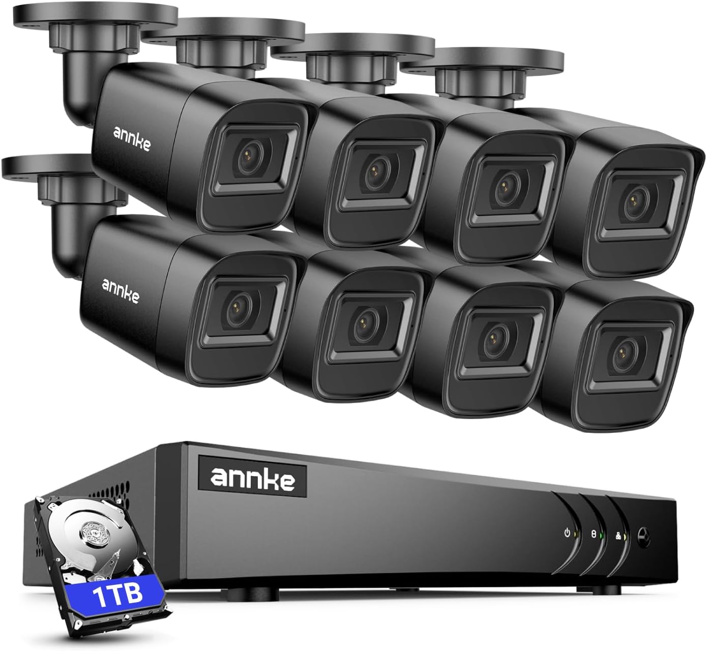 Amazon.com : ANNKE 2MP Security Camera System, 8 Channel 3K Lite DVR Recorder with AI Motion ...