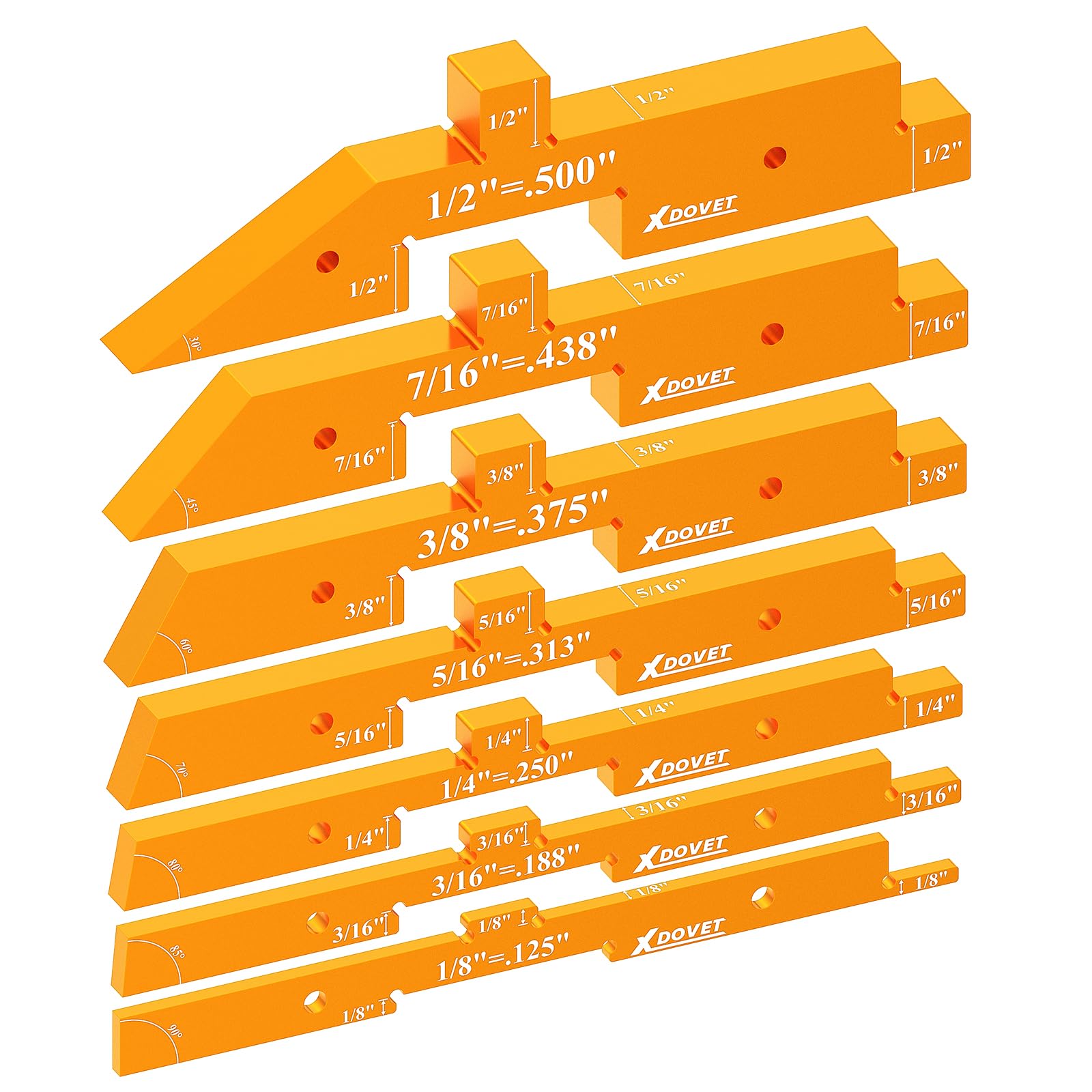 XDOVET Router Table Setup Bars, 7 PCS Precision Aluminum Setup Blocks ...