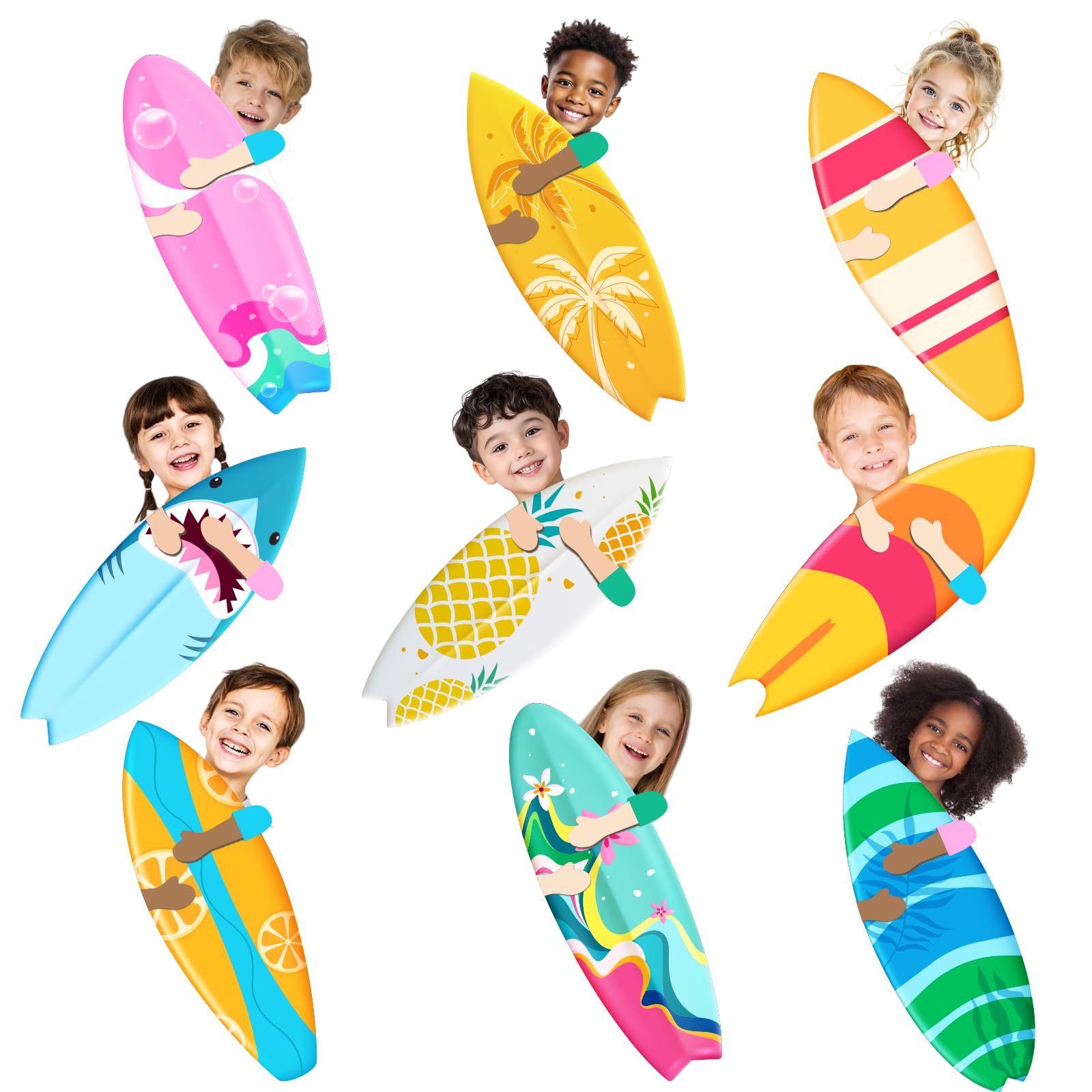Surfboard Decor Motiskyy 4 Pcs Paper Summer Giant Surfboards Bulletin ...