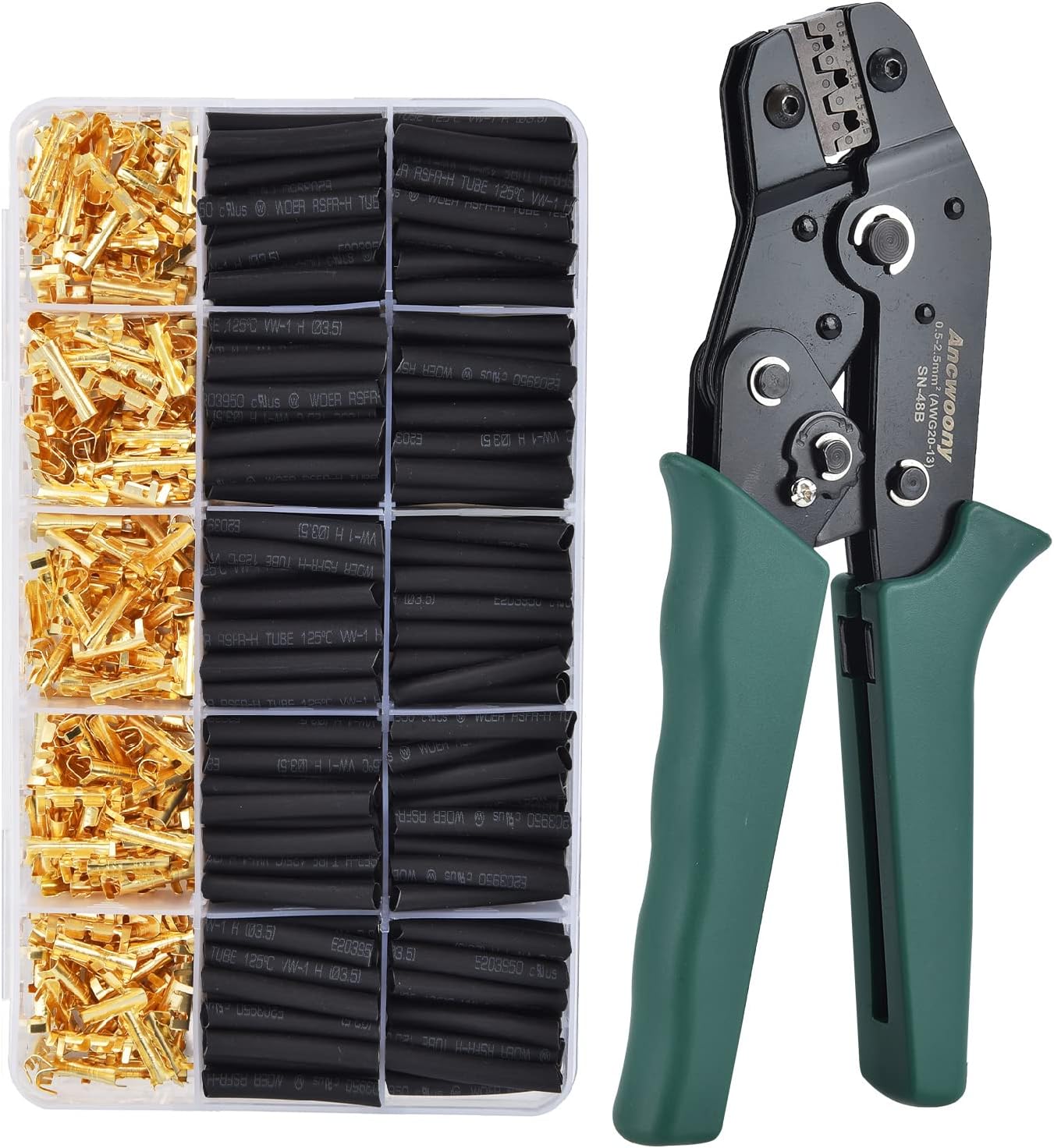 Wire Terminal Crimping Tool Kit Butt Terminals Crimping Plier ...