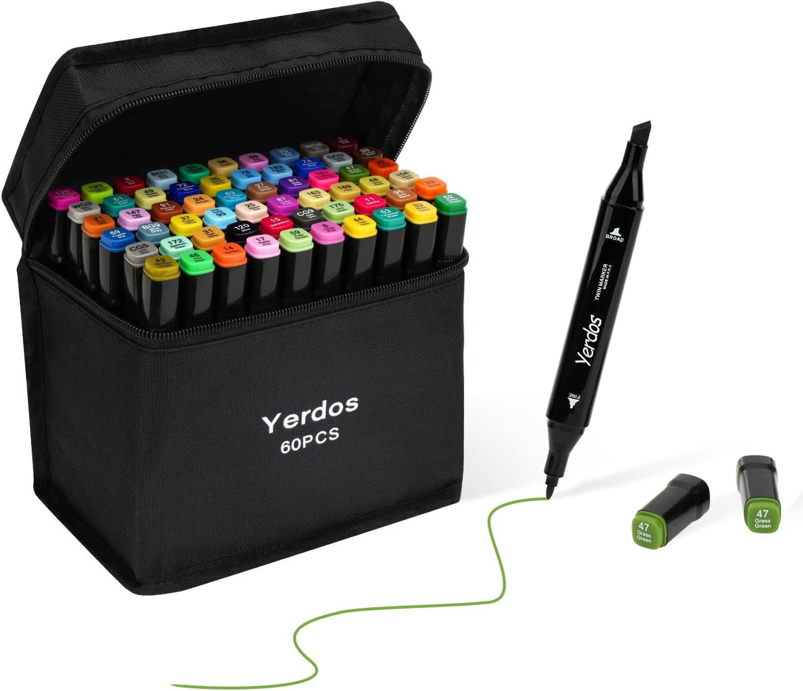 Amazon.com : Dabo&Shobo 24 Colors Alcohol Markers, Drawing Markers ...