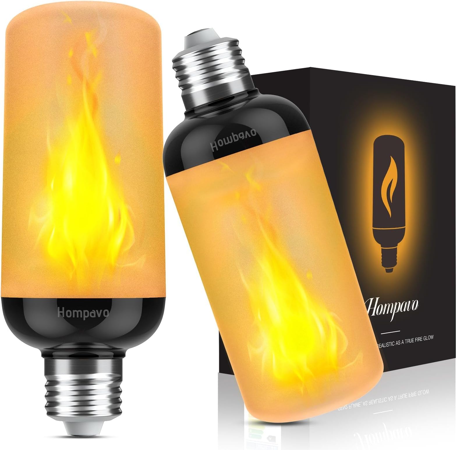 Best to Buy 3-Pack 7W LED Flame Bulb, Rechargeable Flame Light Bulb ...