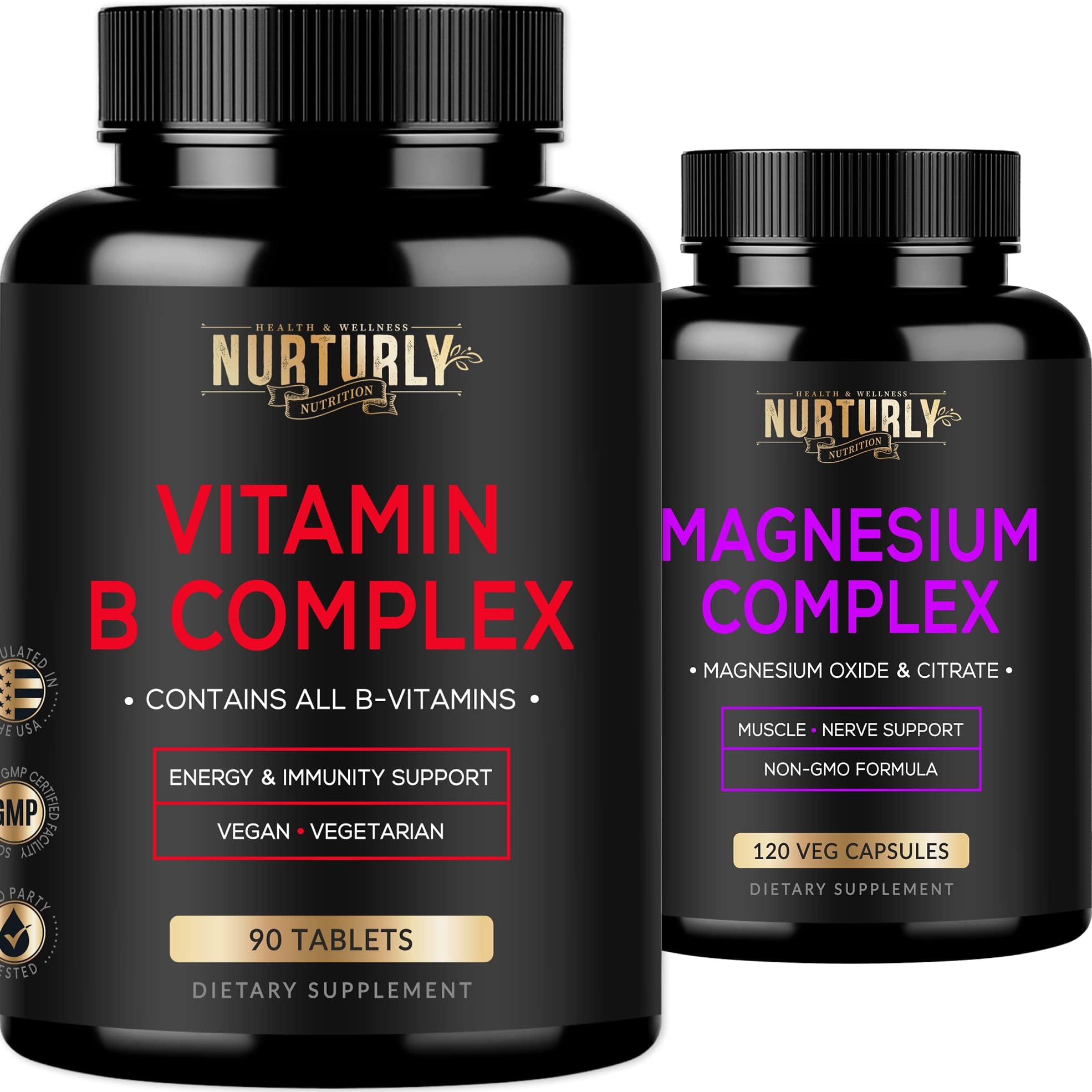 Amazon.com: Magnesium and Vitamin B Complex - Magnesium Citrate 500MG ...