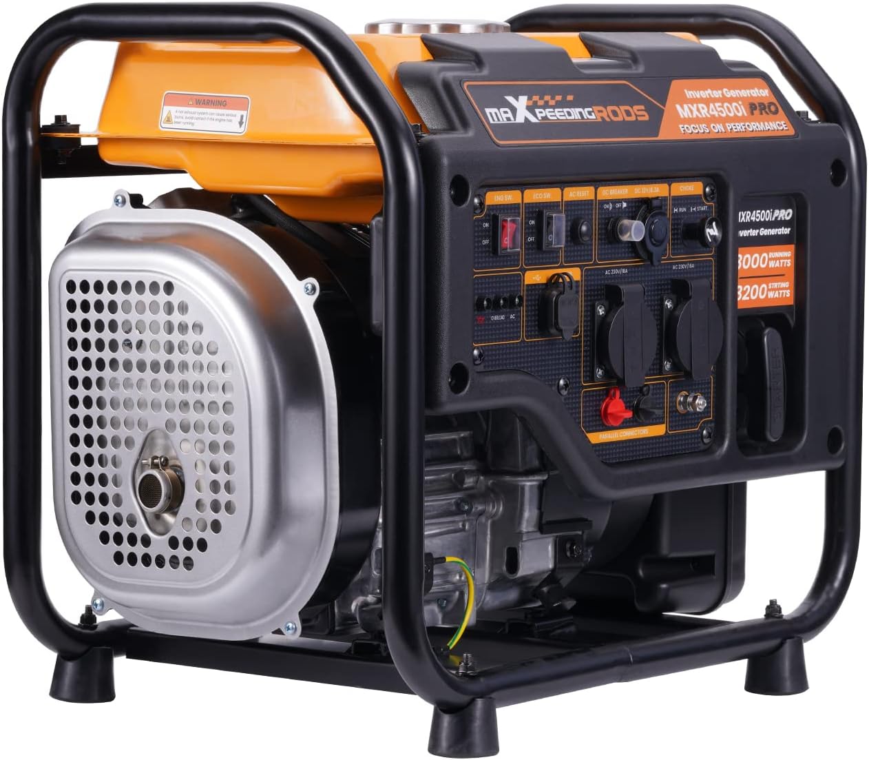 maXpeedingrods Generatore di Corrente Inverter 3200W Benzina 4 Tempi ...