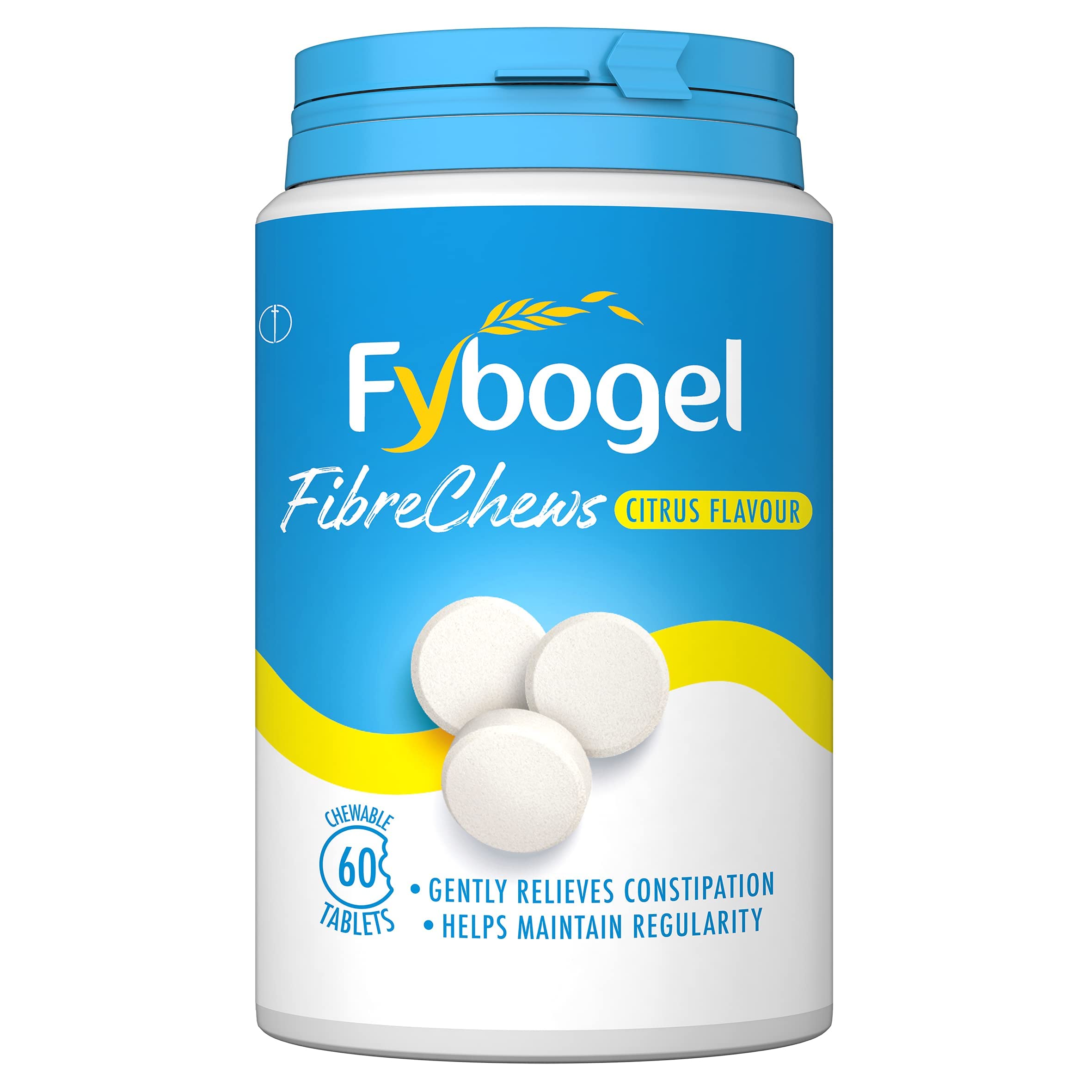 Fybogel Fibre Chews, Citrus, 60 Tablets, Effective Constipation Relief ...