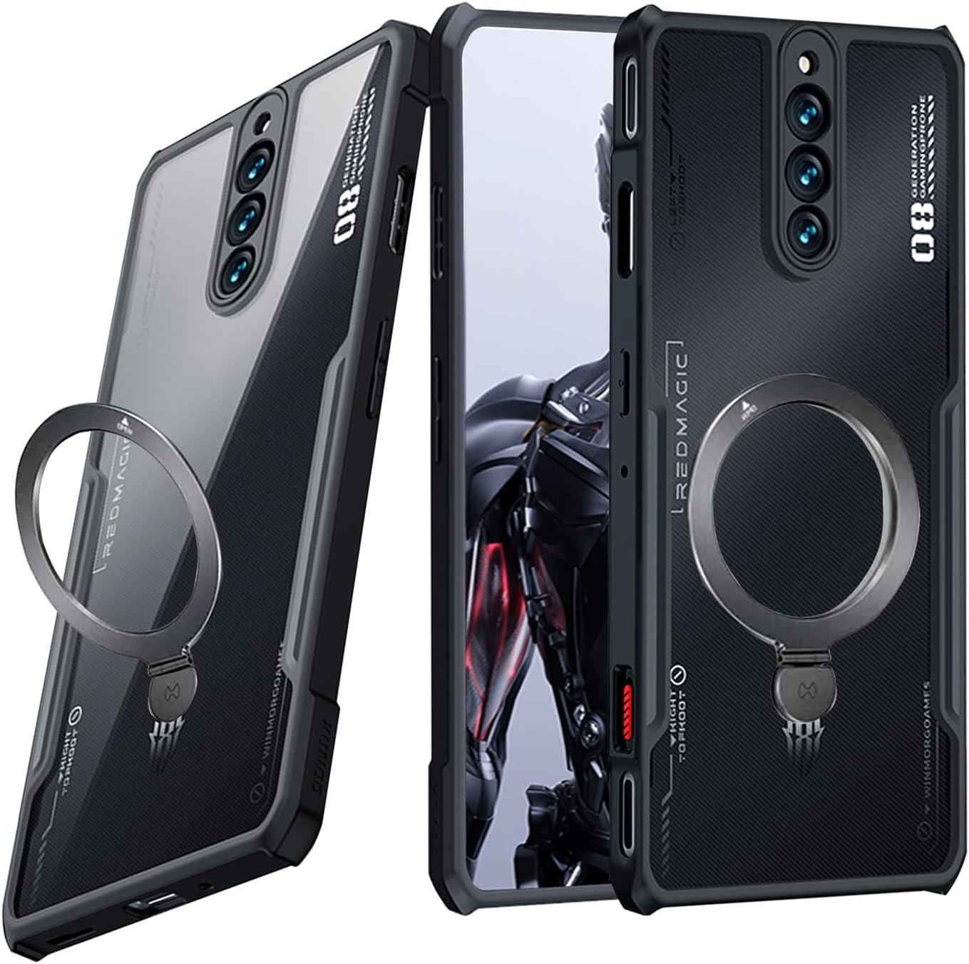 Amazon.com: for Red Magic 8 Pro / 8 Pro+ Plus Phone Case with Glass ...