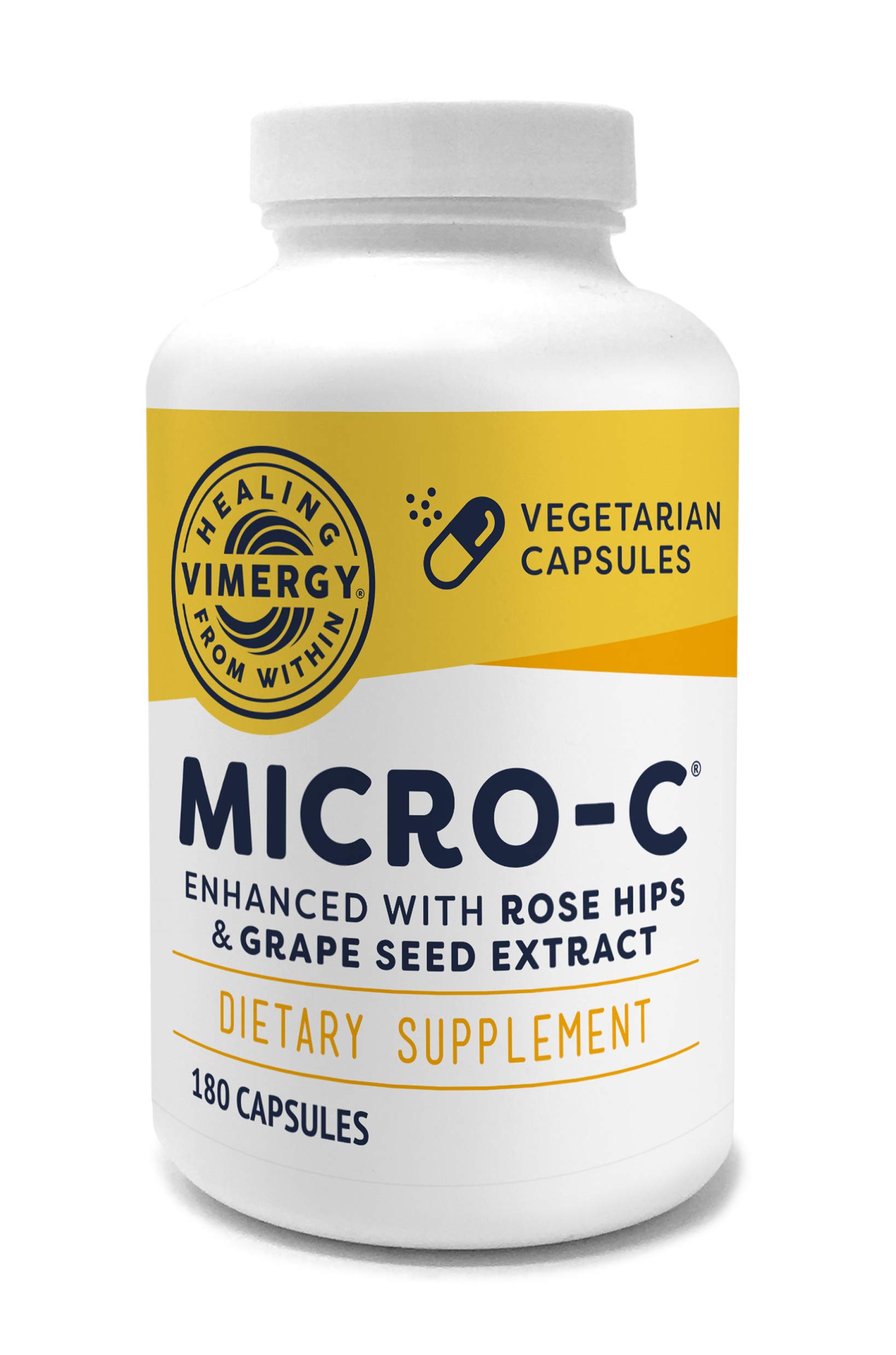 Vimergy Micro-C Capsules 500mg All-Natural Vitamin C Enhanced with Rose ...