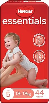 Huggies Essentials Nappies Size 5 (13 - 18kg) 44 Count : Amazon.com.au ...