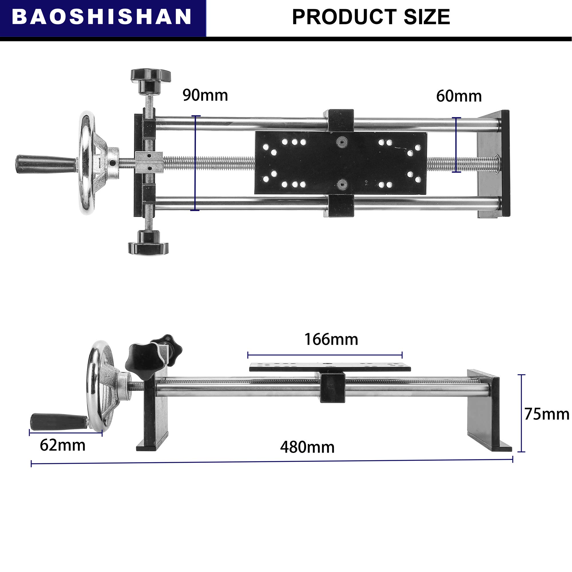 Buy BAOSHISHAN Push Pull Force Test Stand Manual Tension Test Stand ...