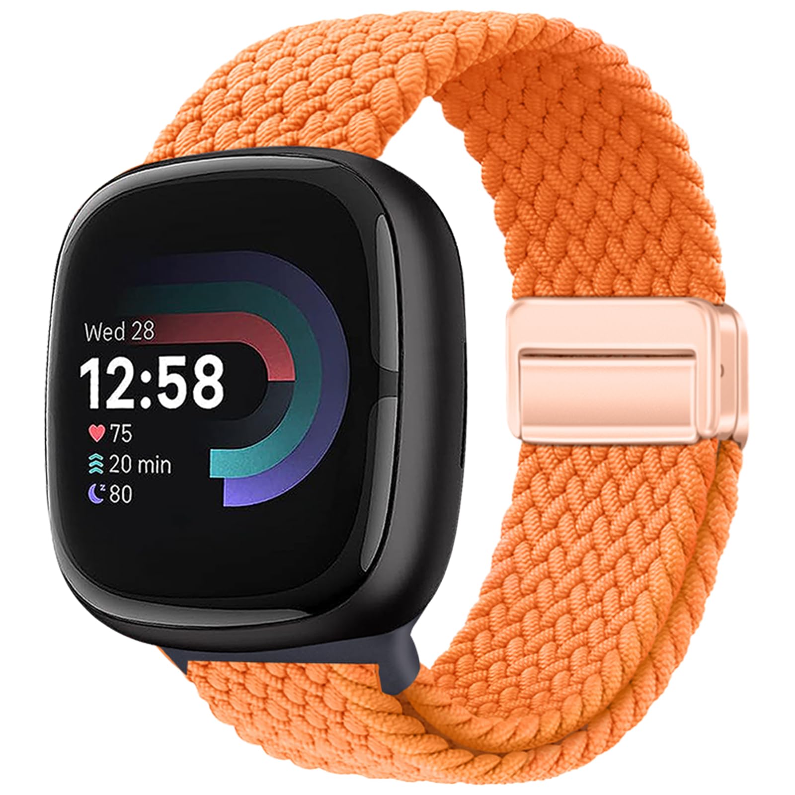 Amazon.com: Braided Bands Compatible with Fitbit Versa 4/Fitbit Versa 3 ...