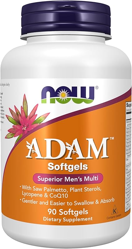 Amazon.com: NOW Supplements, ADAM™ Men's Multivitamin with Saw Palmetto ...