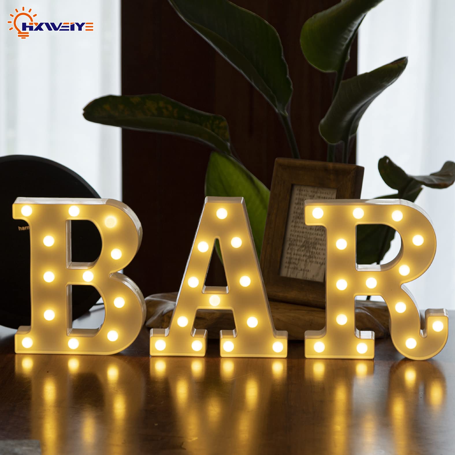 Snapklik.com : LED Marquee Letters Lights Sign-B, HXWEIYE Led Letters ...