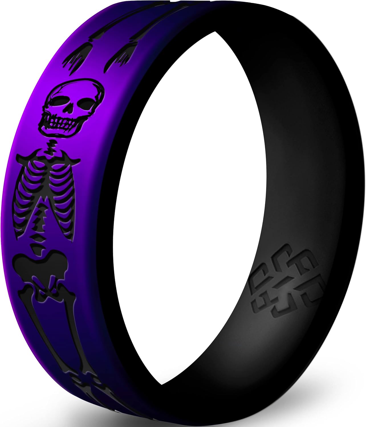 Amazon.com: Knot Theory Skulls Skeletons Silicone Ring for Men and ...