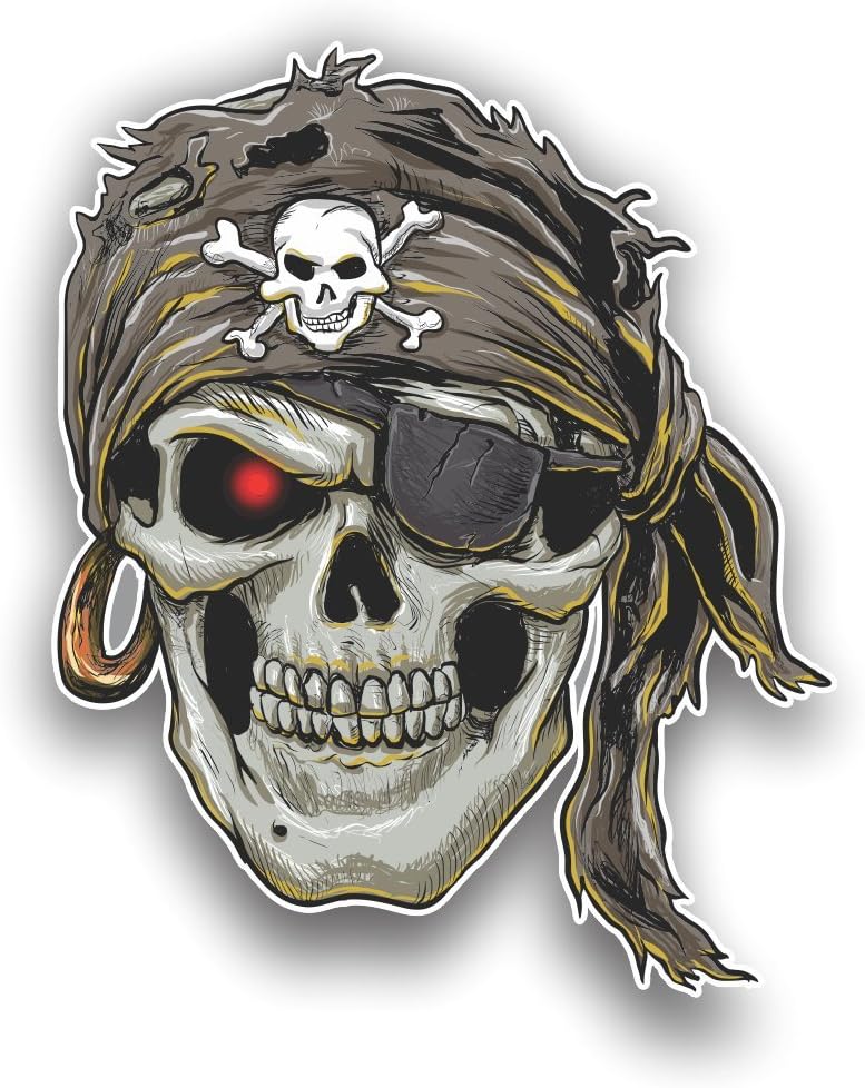 Buy Vinyl Junkie Graphics Pirate Skull with Skull and Crossbones ...