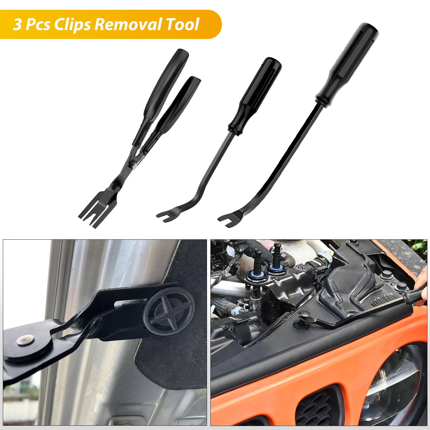 Snapklik.com : 200Pcs Trim Removal Tool, Auto Push Pin Bumper Retainer ...