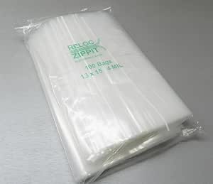 ZIPLOCK BAGS 13x15 CLEAR 4 MIL RECLOSABLE 13" x 15" ZIP LOCK BAG 100pc ...