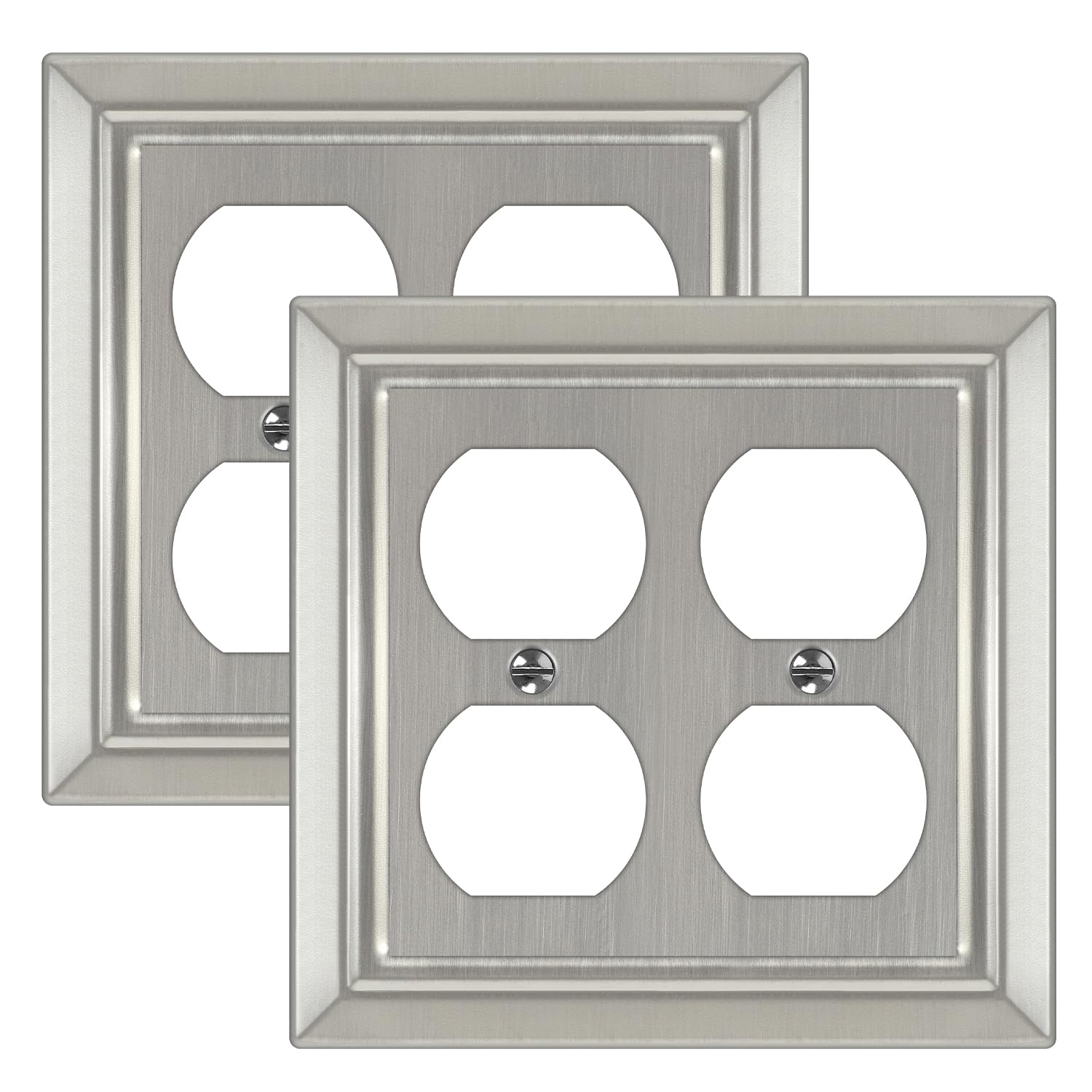 Dyekou Metal Wall Plate for Electrical Outlets, Decorative Brushed ...