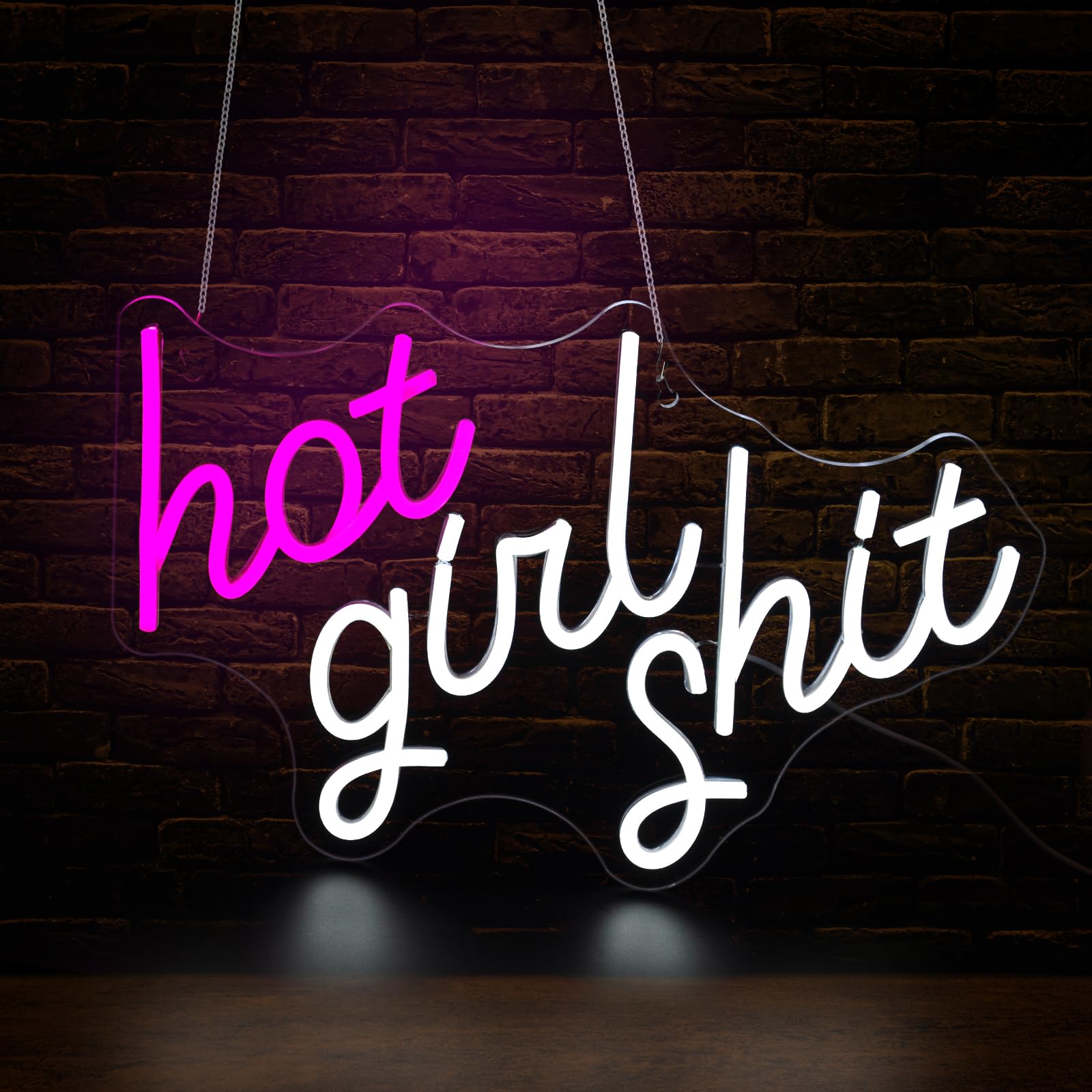 Amazon.com: Qetibwk Pink Girl Neon Sign for Wall Decor Led Neon Signs ...